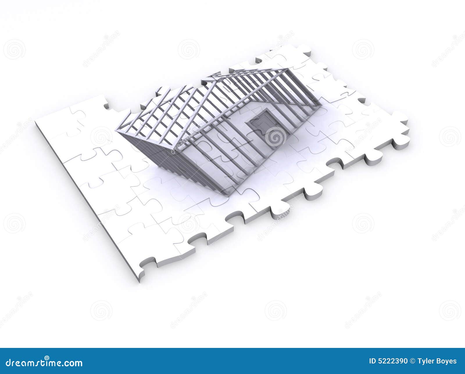 House Puzzle stock illustration. Illustration of match - 5222390
