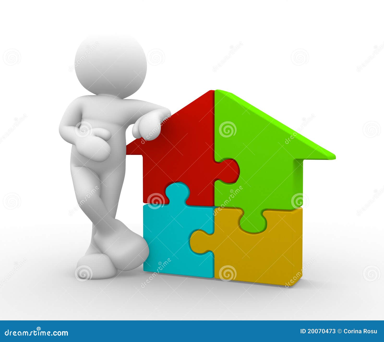 House puzzle pieces stock illustration. Illustration of idea - 20070473