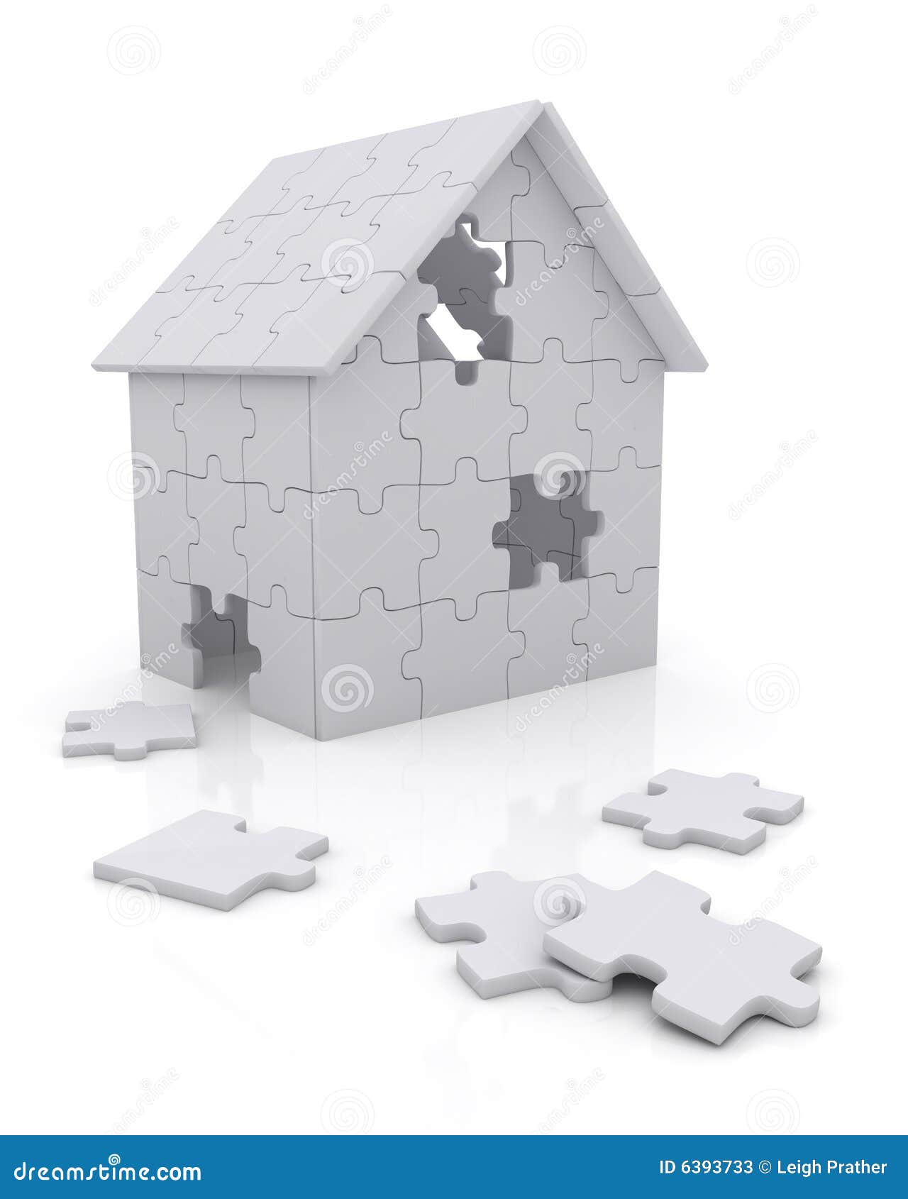 House of puzzle pieces stock illustration. Illustration of construction ...