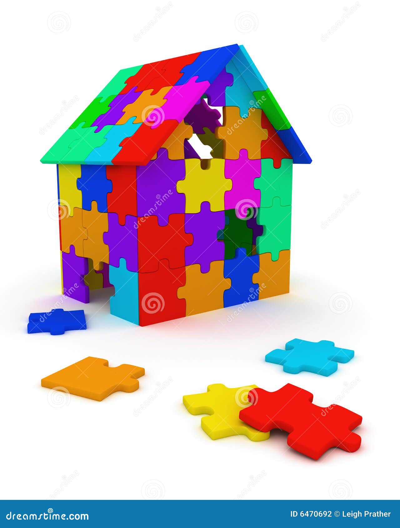 House of puzzle pieces stock illustration. Illustration of investment ...