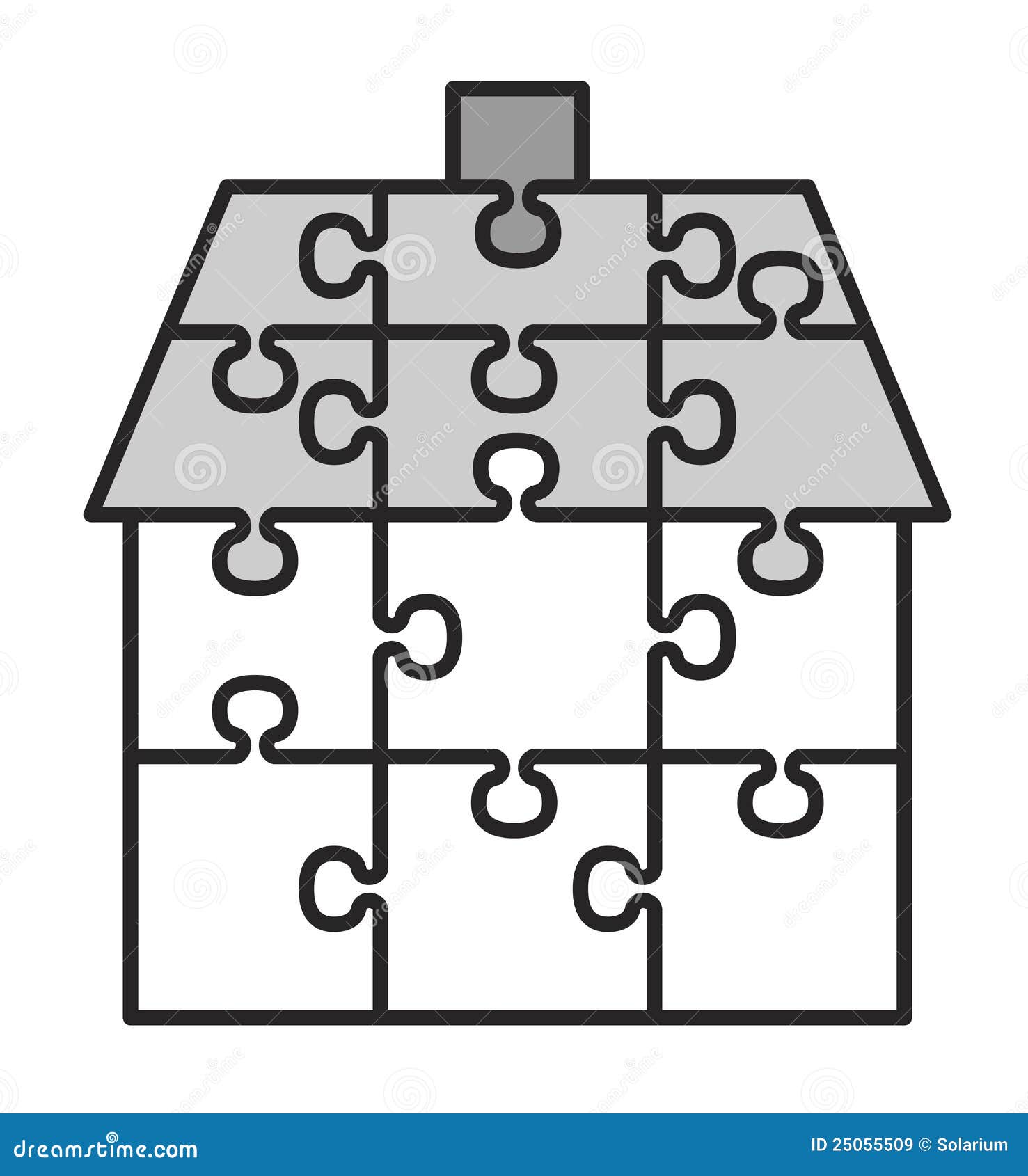 House from puzzles stock vector. Illustration of estate - 25055509