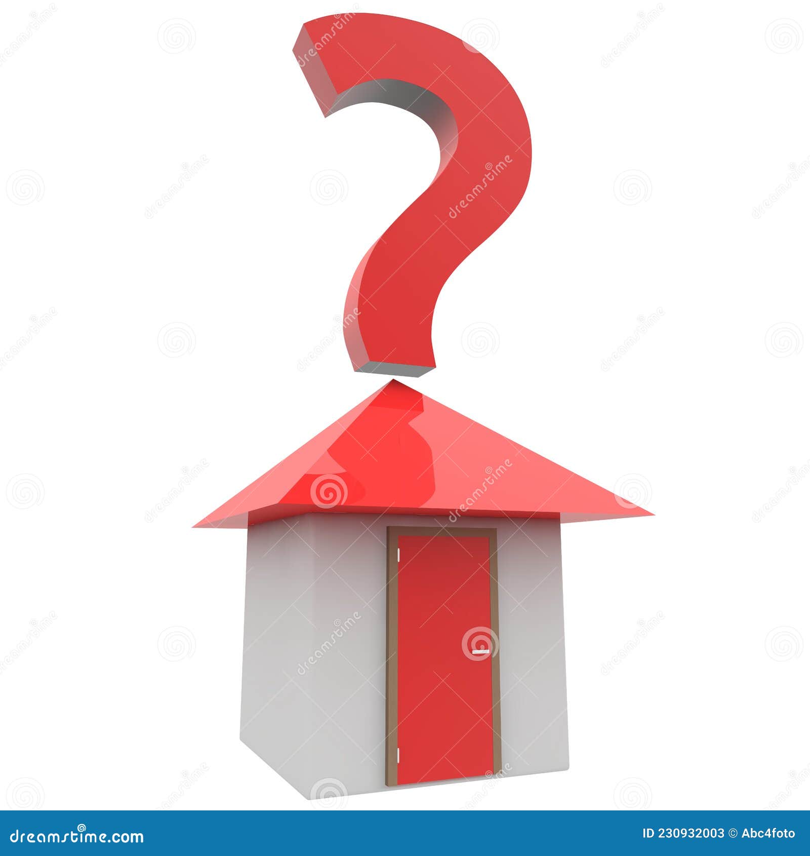 House with Question Mark Concept Stock Illustration - Illustration of ...