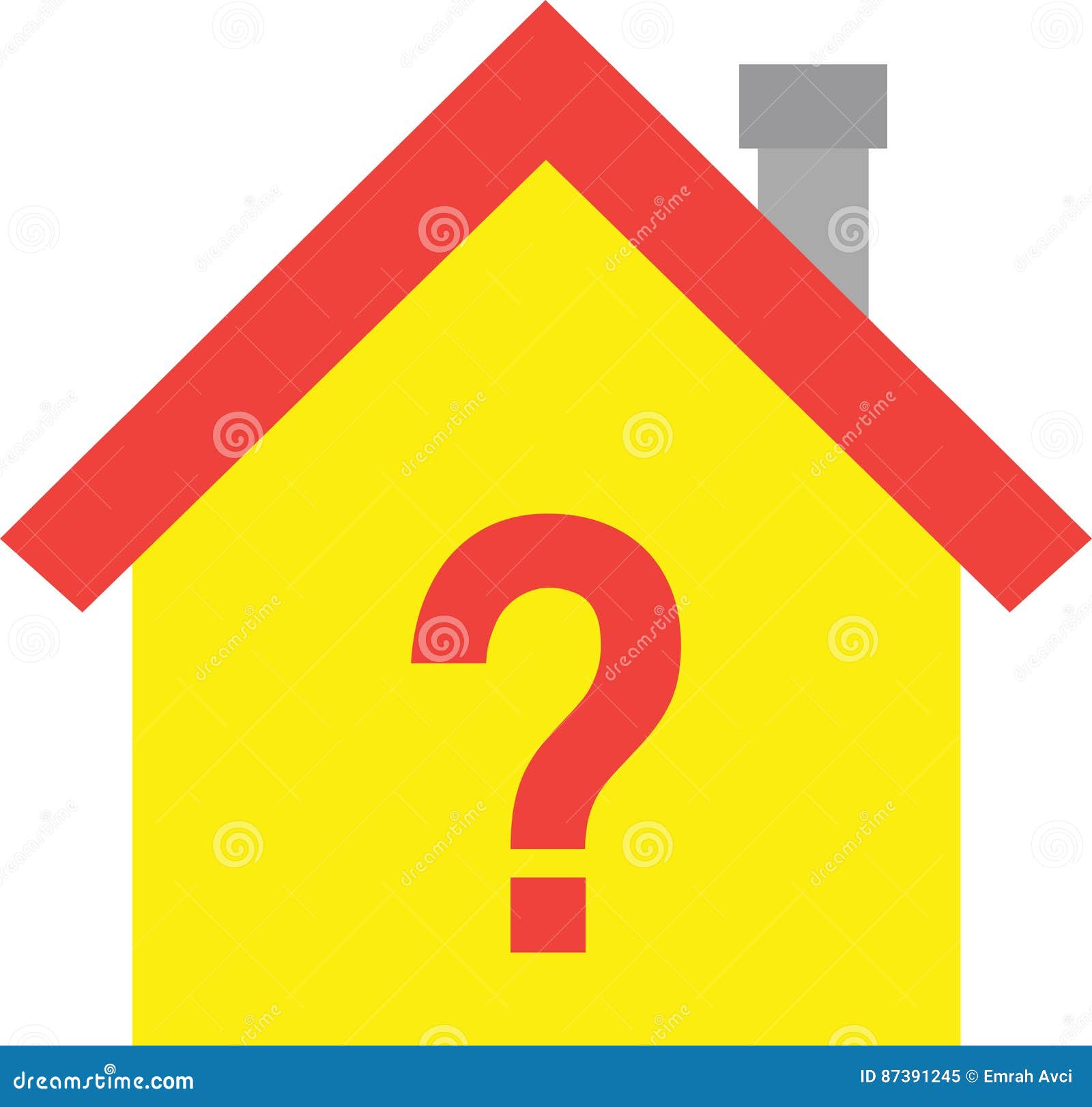 House with Question Mark Symbol Stock Vector - Illustration of info ...
