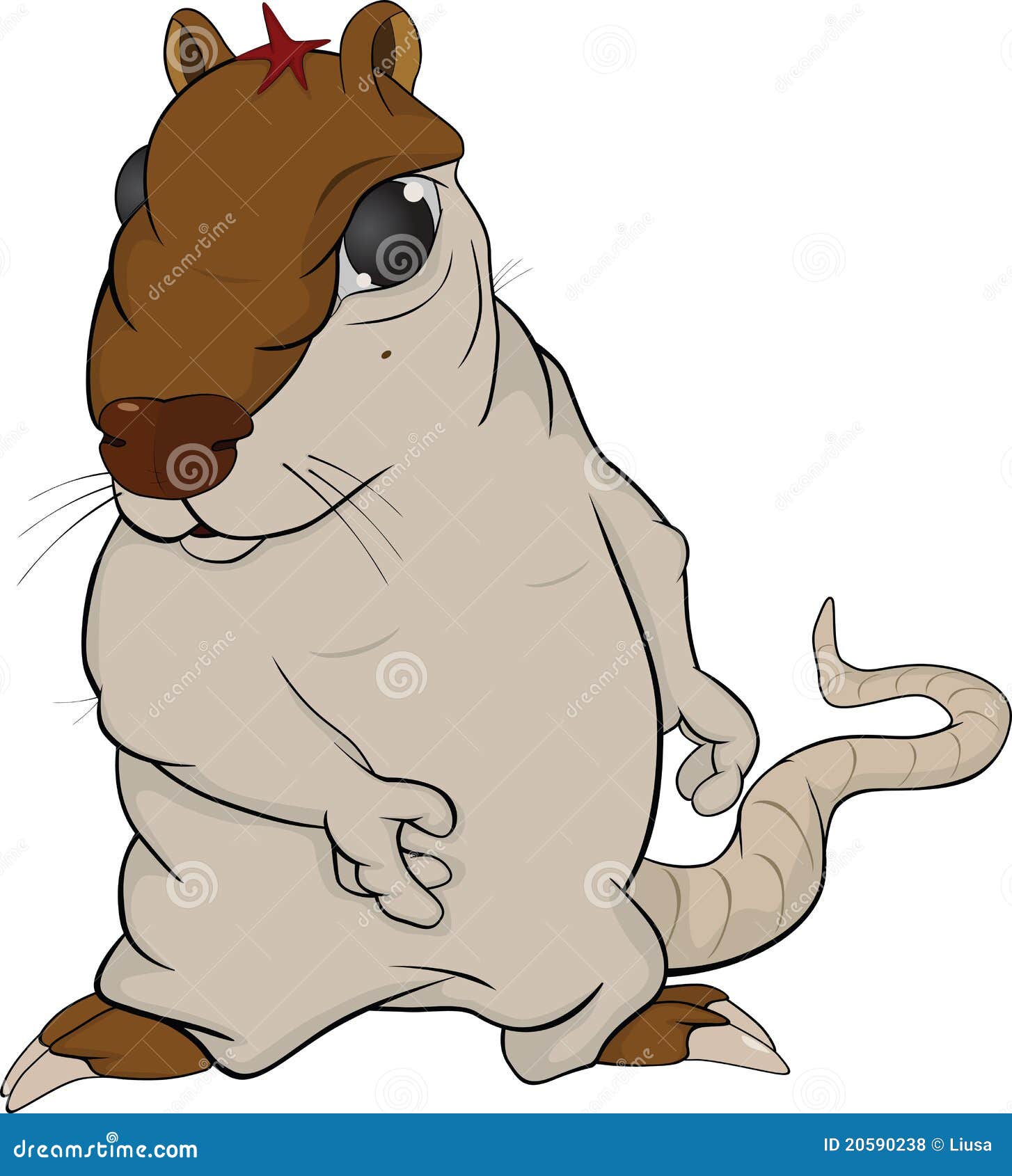 House rat. Cartoon stock vector. Illustration of hair - 20590238