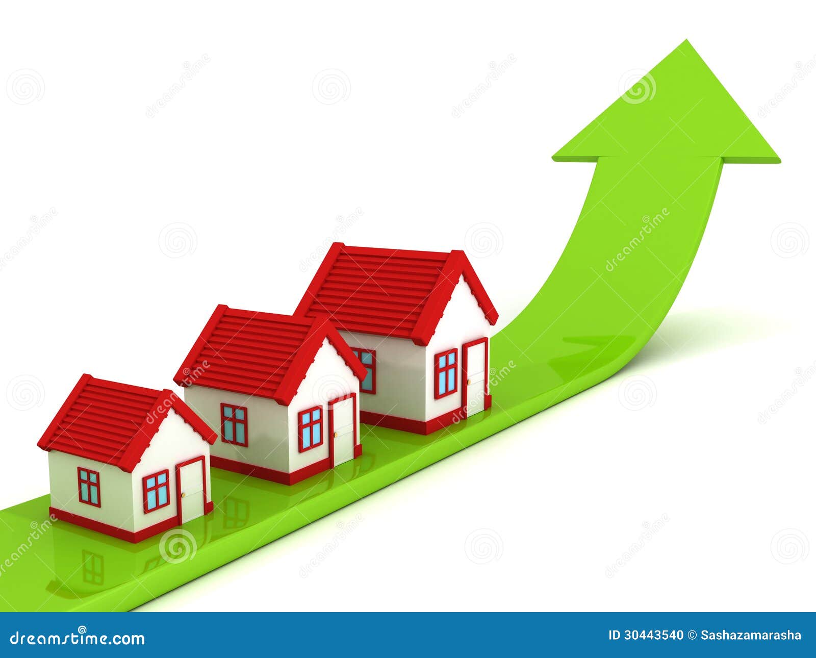 Growing Arrow Graph With Grid Line Background. Showing 3d Arrow Growth ...