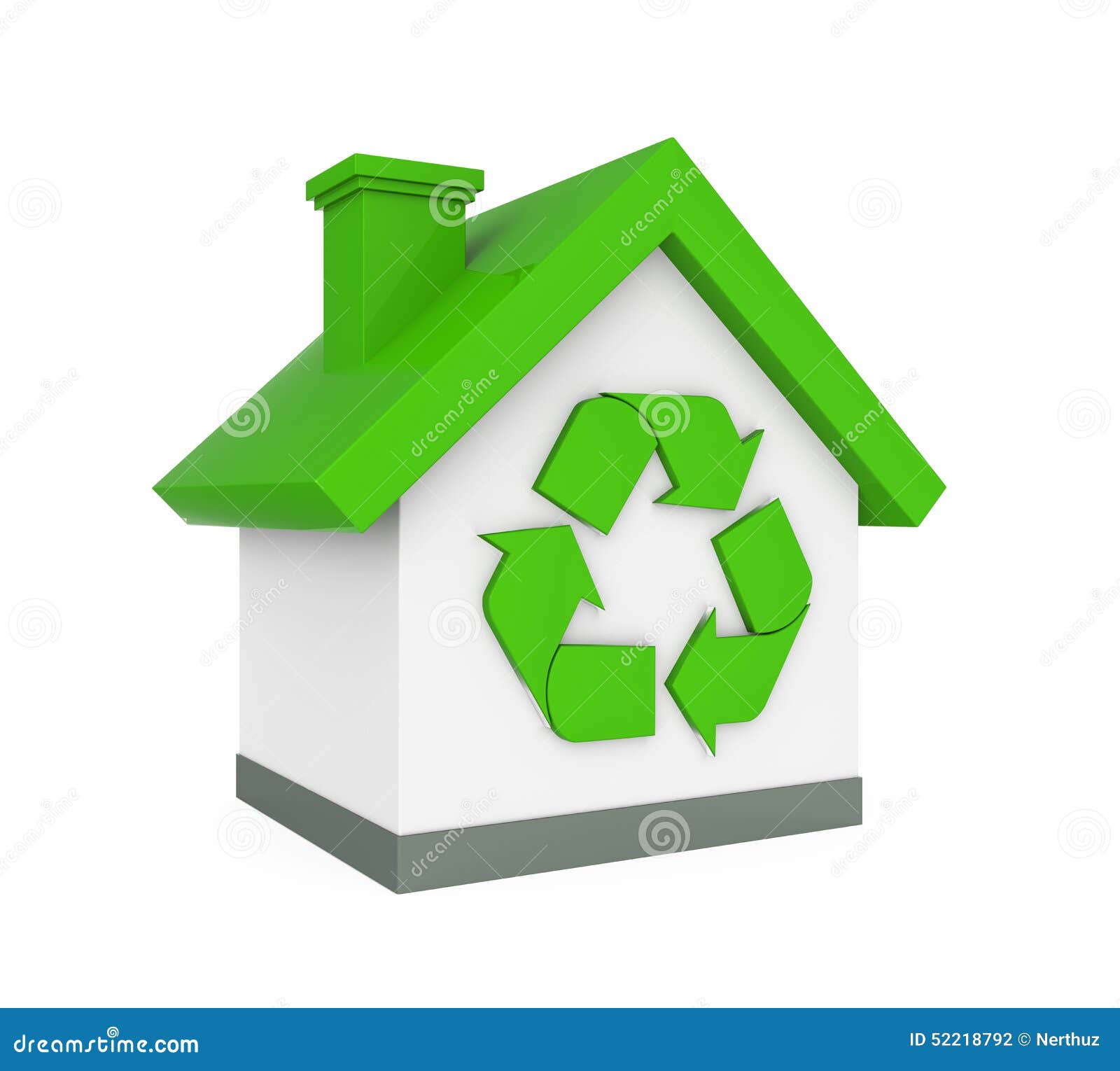 House with Recycle Symbol stock illustration. Illustration of housing ...