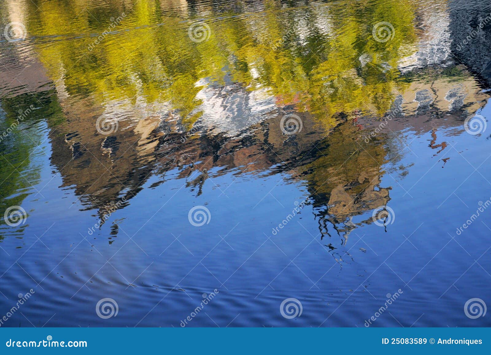 House Reflection in River Stream, Knaresborough UK Stock Image - Image ...