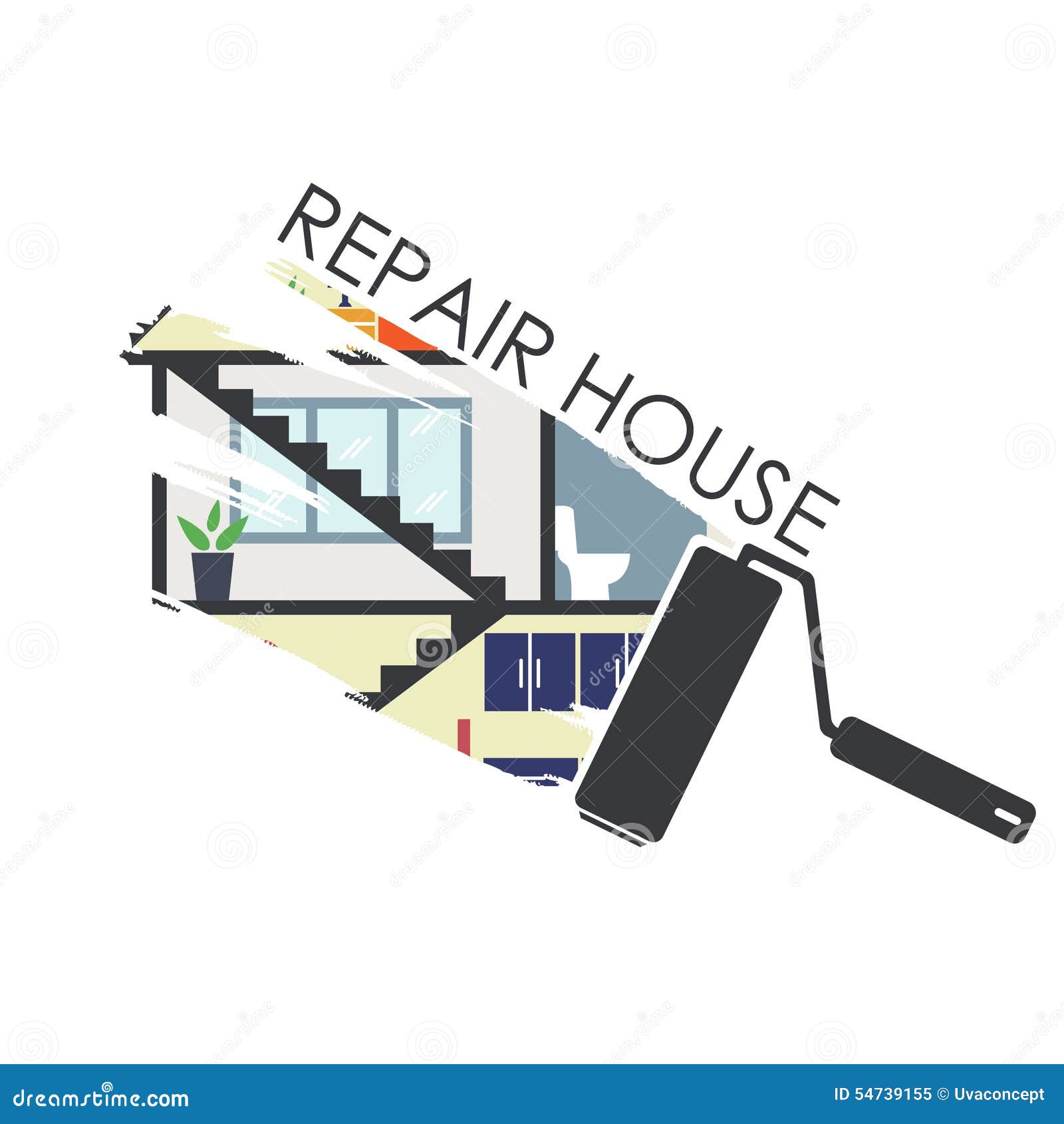 House Remodeling Infographic on White Background Stock Vector ...