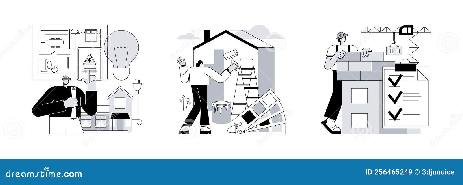 House Renovation Abstract Concept Vector Illustrations. Stock Vector ...