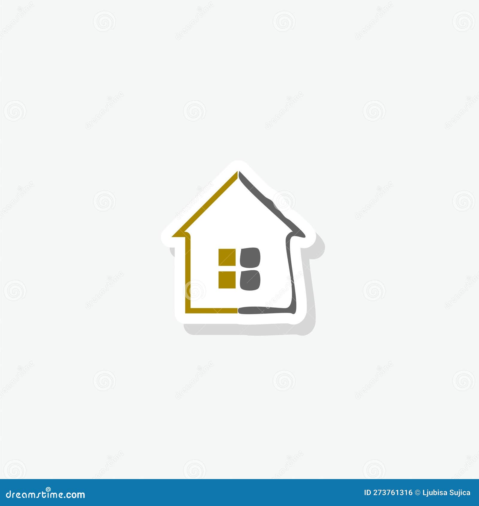 House Renovation Logo Sticker Isolated on White Stock Vector ...