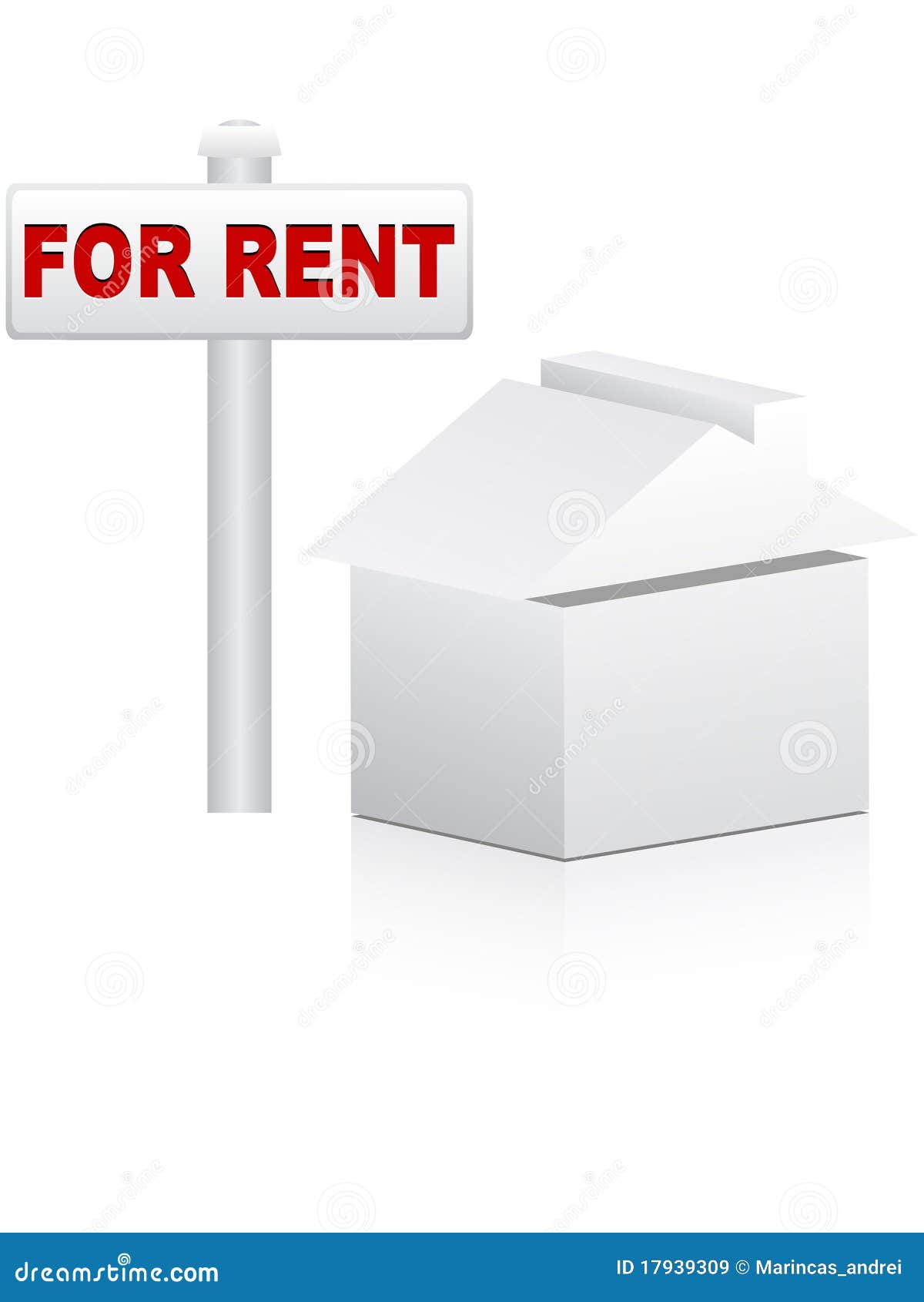 House for rent stock vector. Illustration of home, graphic - 17939309