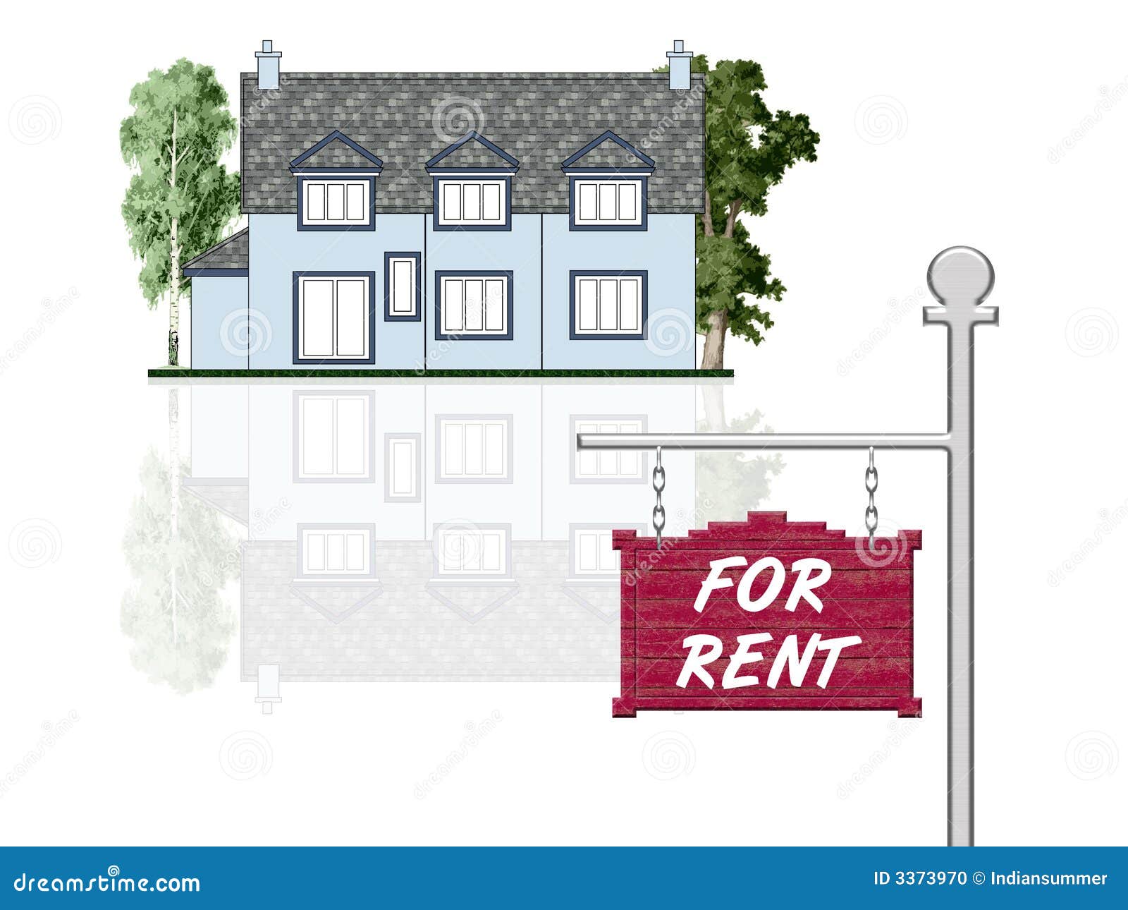 House for rent stock illustration. Illustration of entrance - 3373970