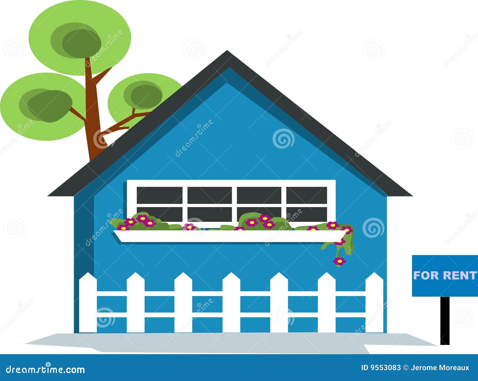 House for rent stock illustration. Illustration of wanted - 9553083