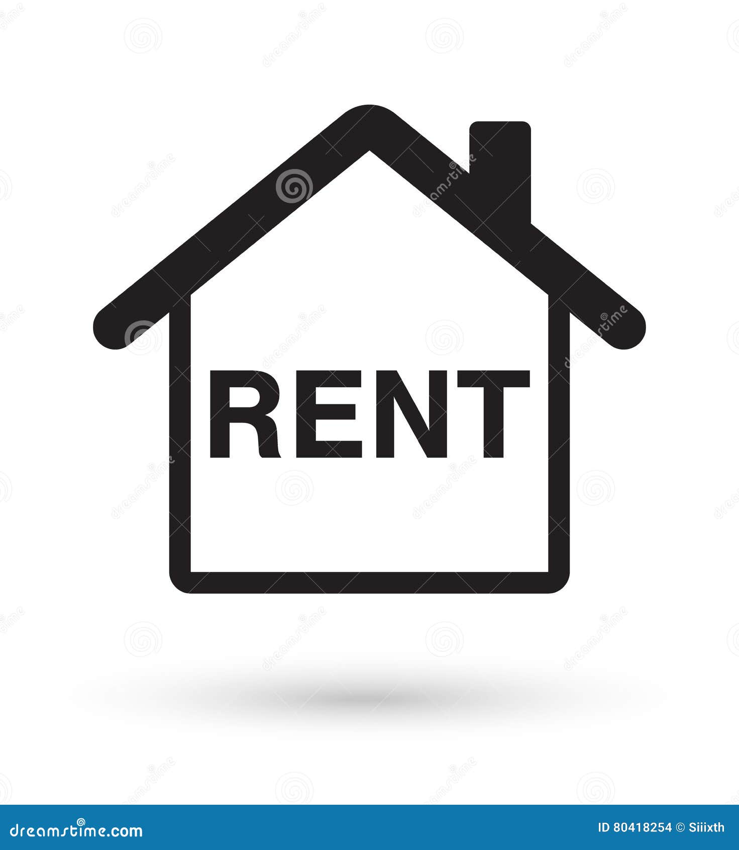 House with rent icon stock vector. Illustration of purchase - 80418254