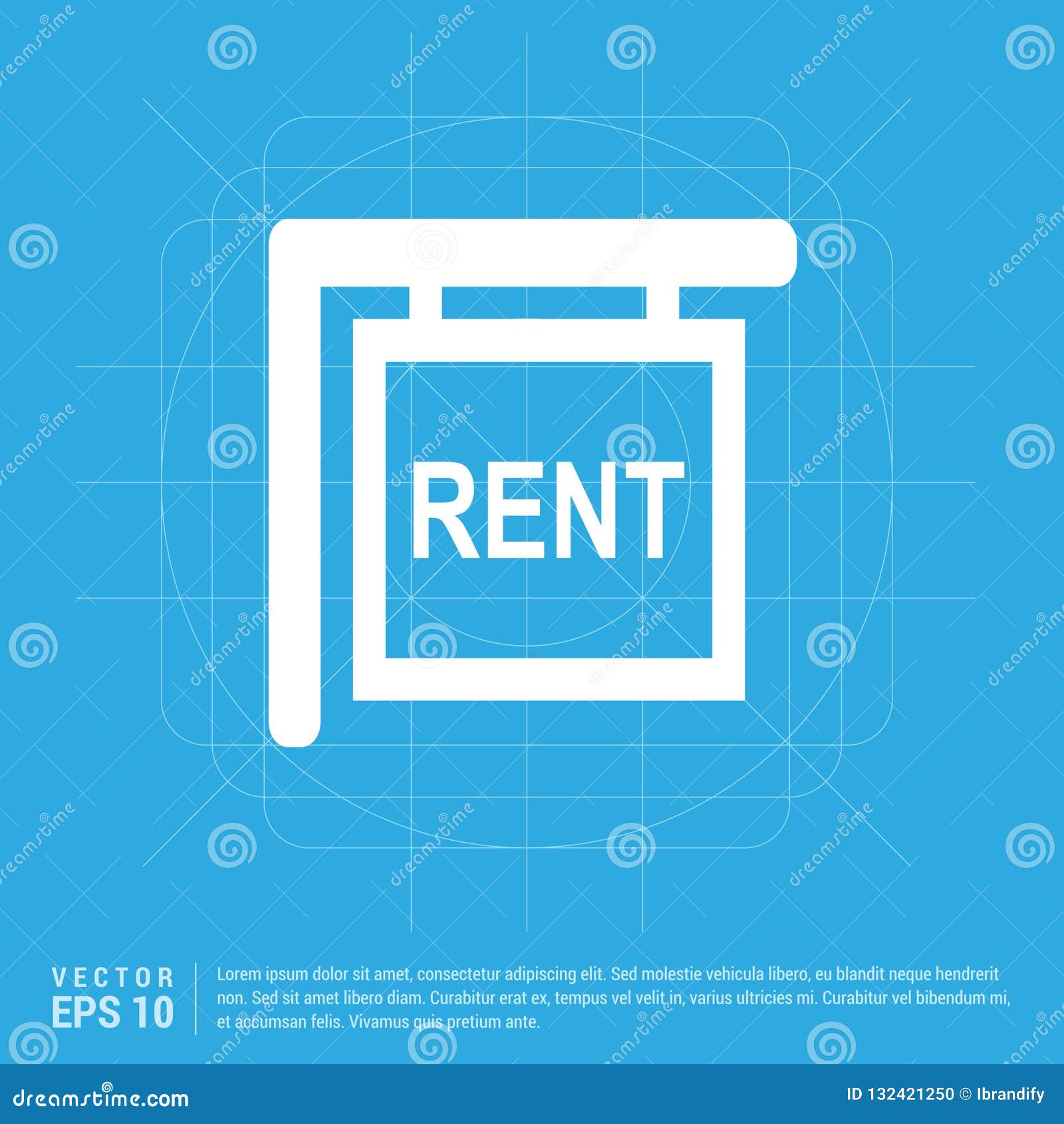 House for Rent Icon stock vector. Illustration of dwelling - 132421250