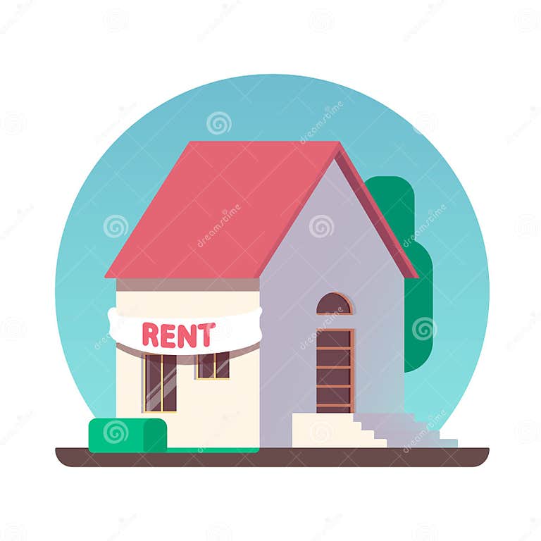 House for rent stock vector. Illustration of board, building - 90836082