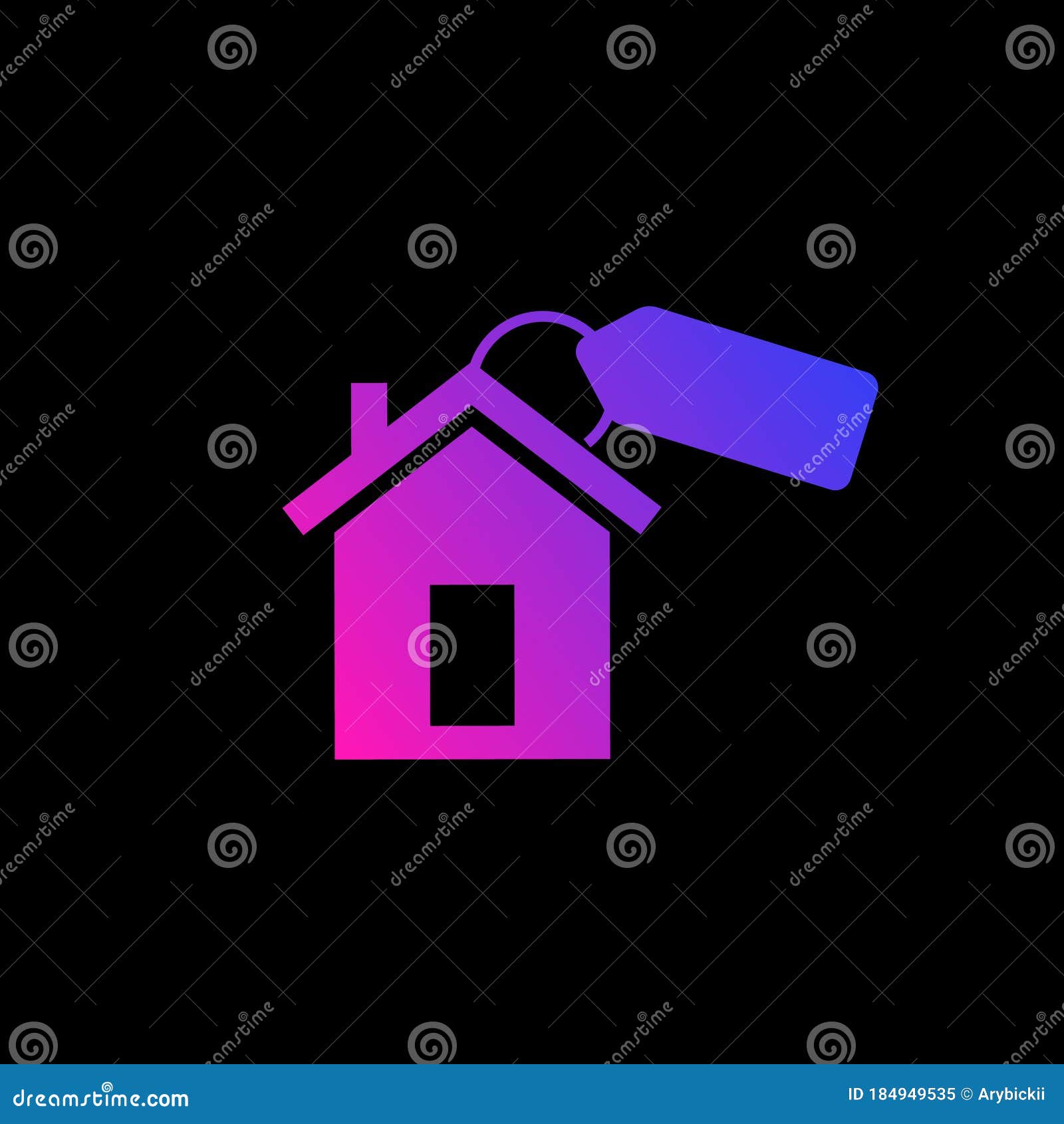 House for Rent. Vector Icon Stock Vector - Illustration of architecture ...