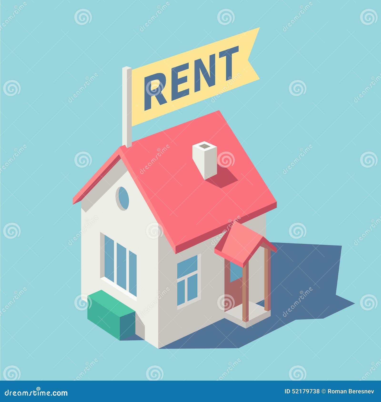 3D House For Rent Concept Stock Photography | CartoonDealer.com #72541424