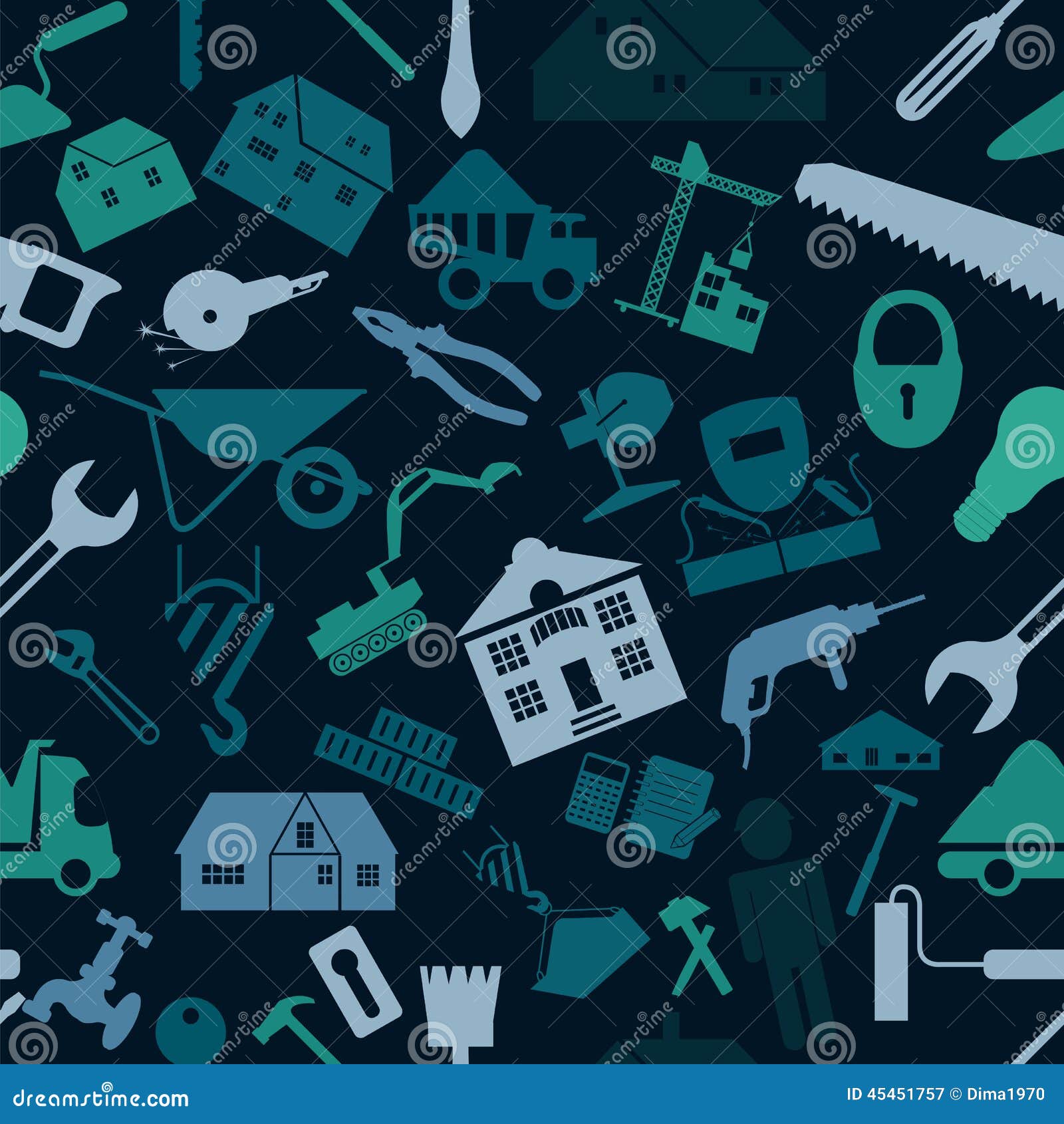 House Repair and Construction Background Stock Vector - Illustration of ...