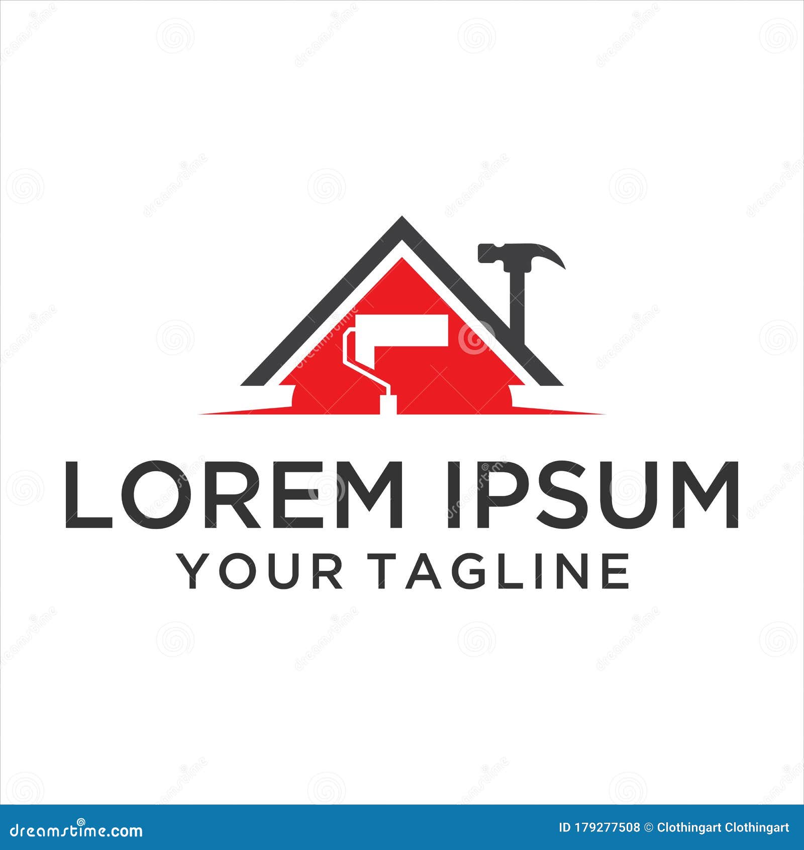 House Repair and Construction Logo Design Stock Vector - Illustration ...