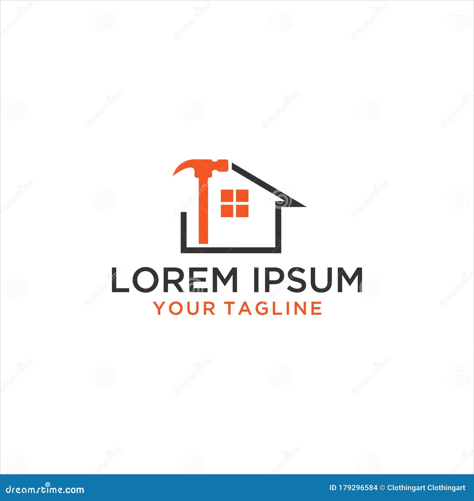 House Repair and Construction Logo Design Stock Vector - Illustration ...