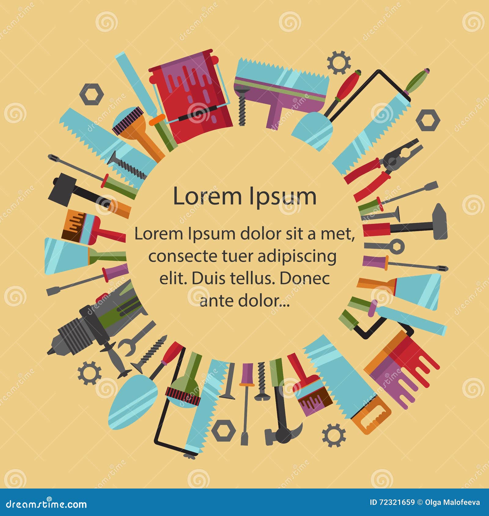 House Repair Equipment Tools. Stock Vector - Illustration of repair ...