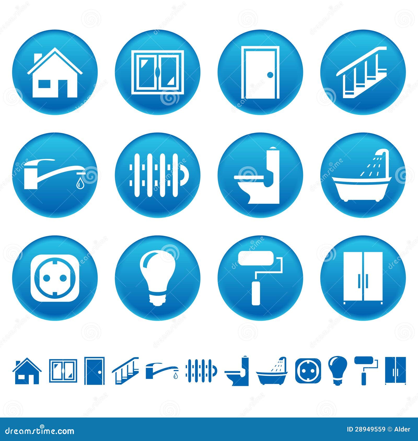 House repair icons stock vector. Illustration of drain - 28949559