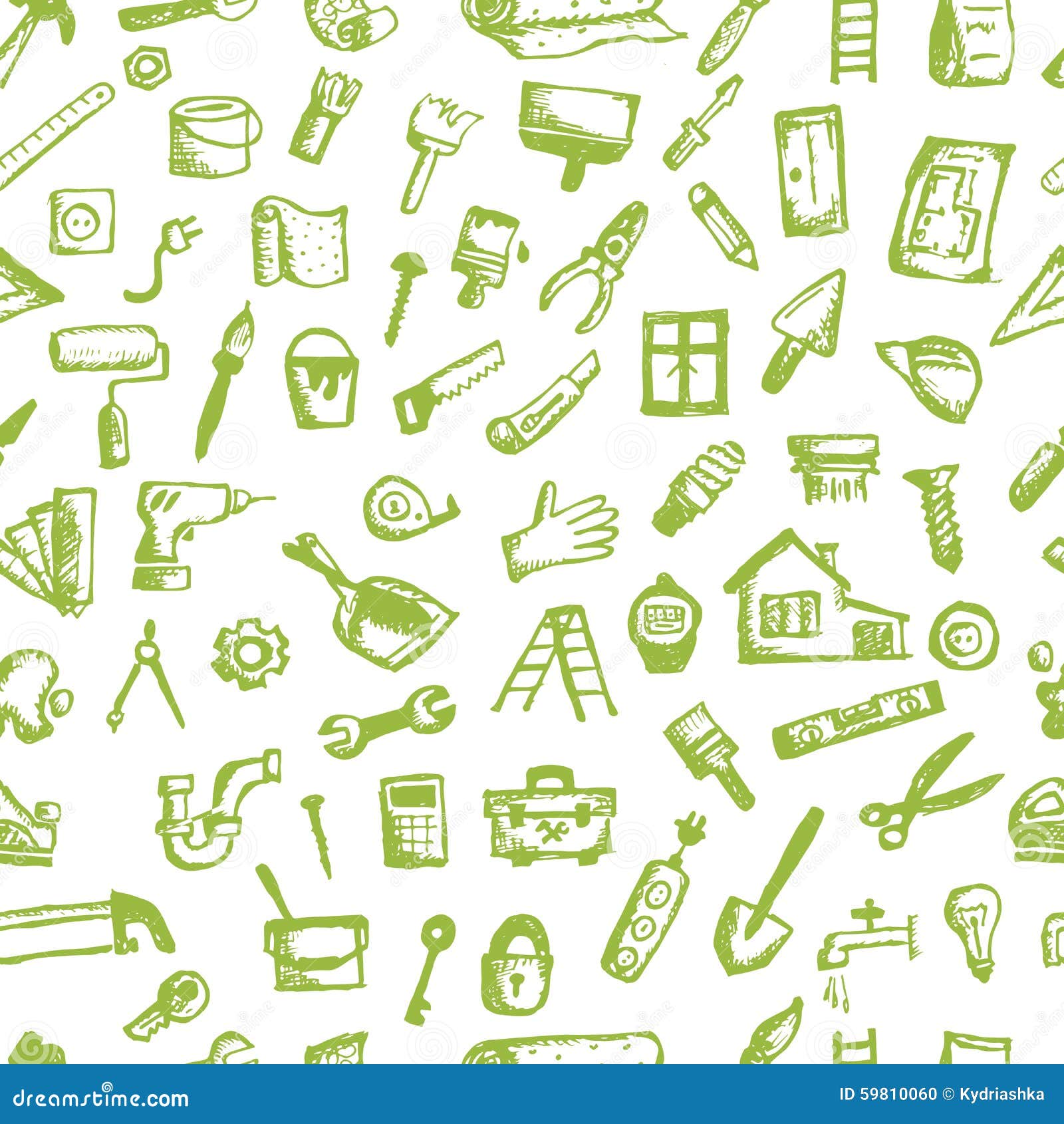 House Repair, Seamless Pattern for Your Design Stock Vector ...