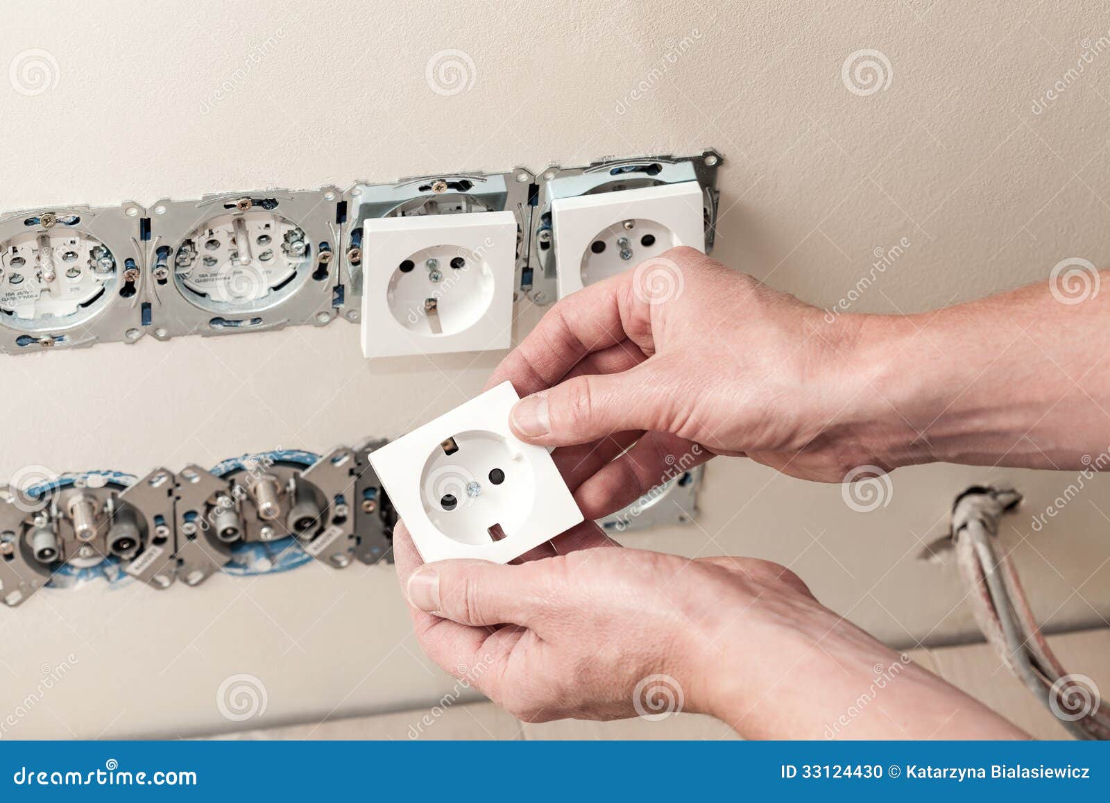 Changing The Power Module In The Server Room Close-up. Working With ...