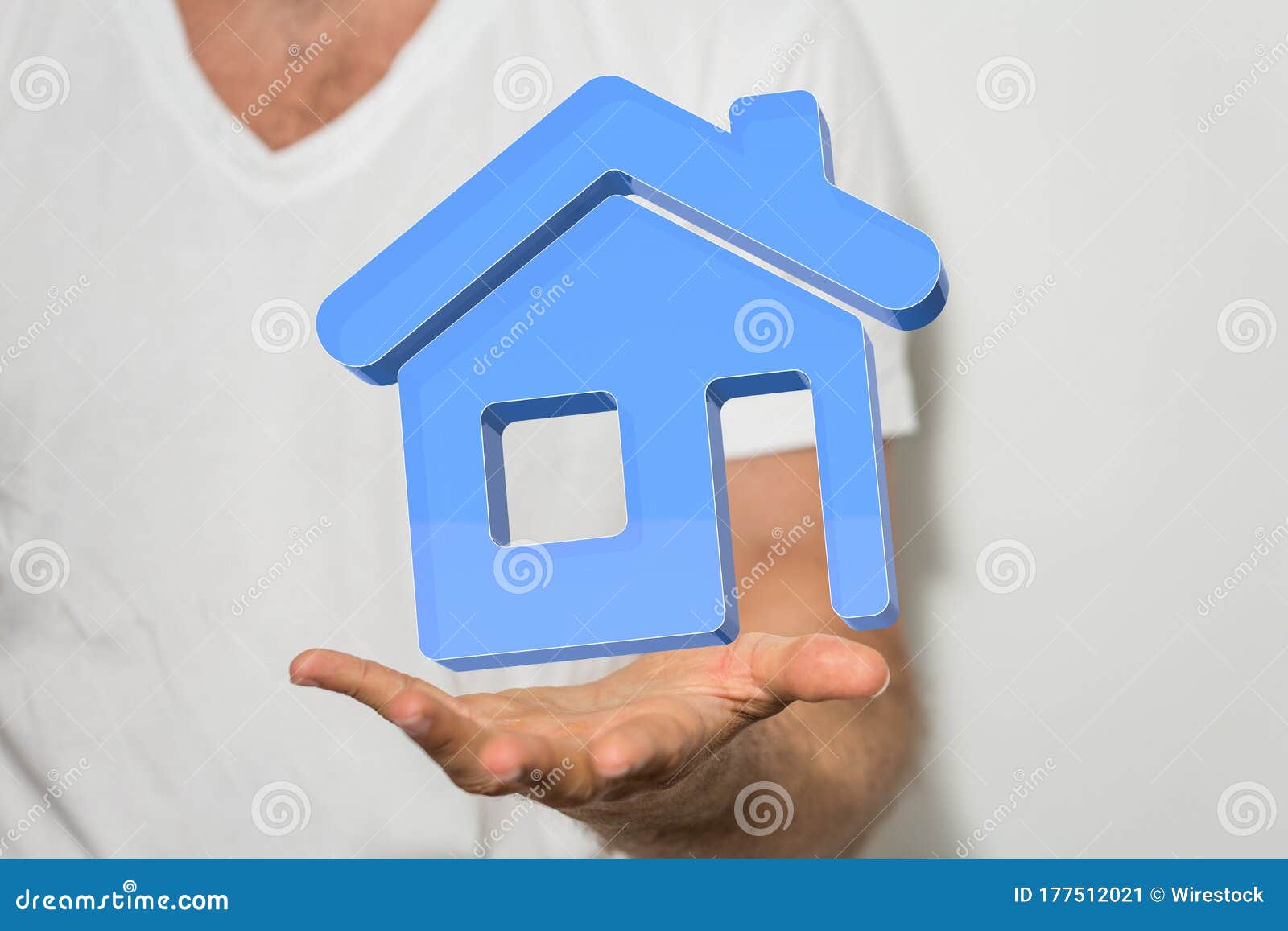 A House, Residential Structure, Human Hand. Concept Stock Image - Image ...