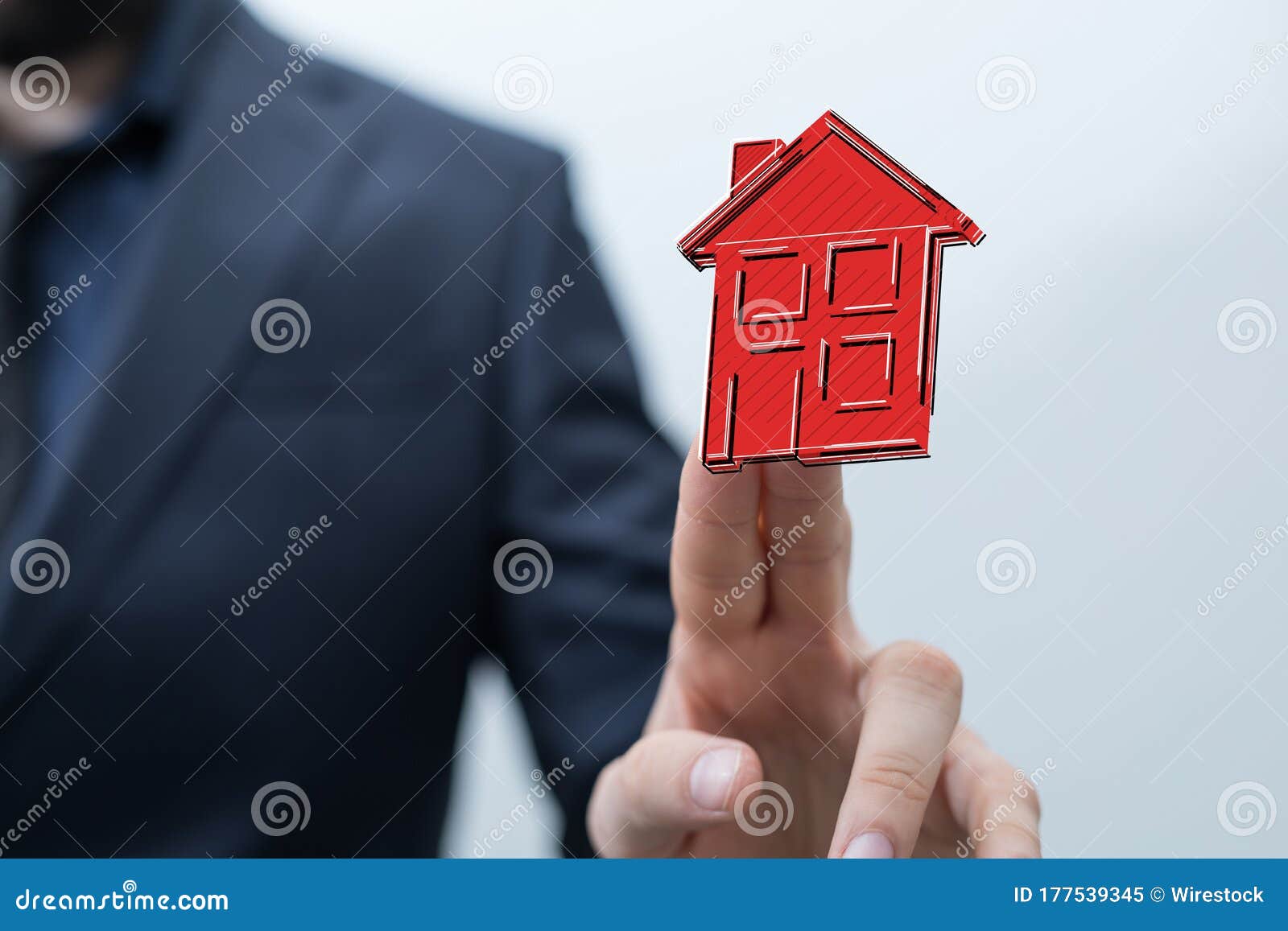 A House, Residential Structure, Human Hand. Concept Stock Image - Image ...
