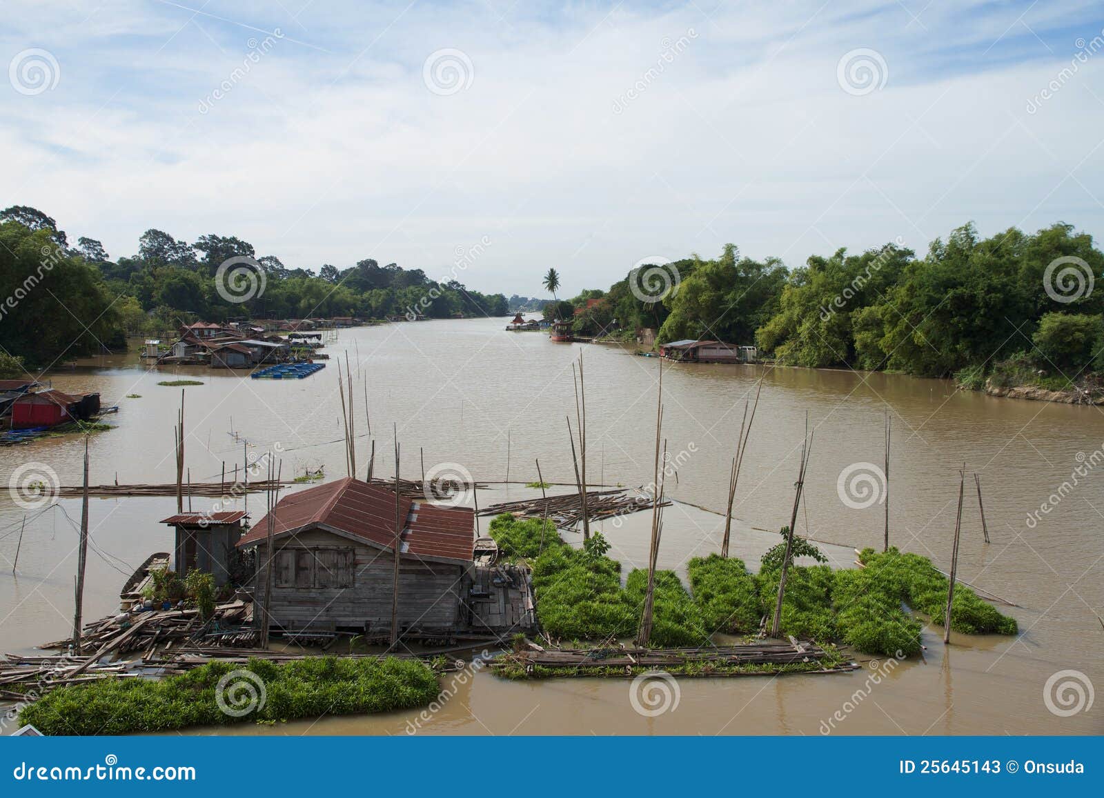 House in the river stock image. Image of wood, living - 25645143