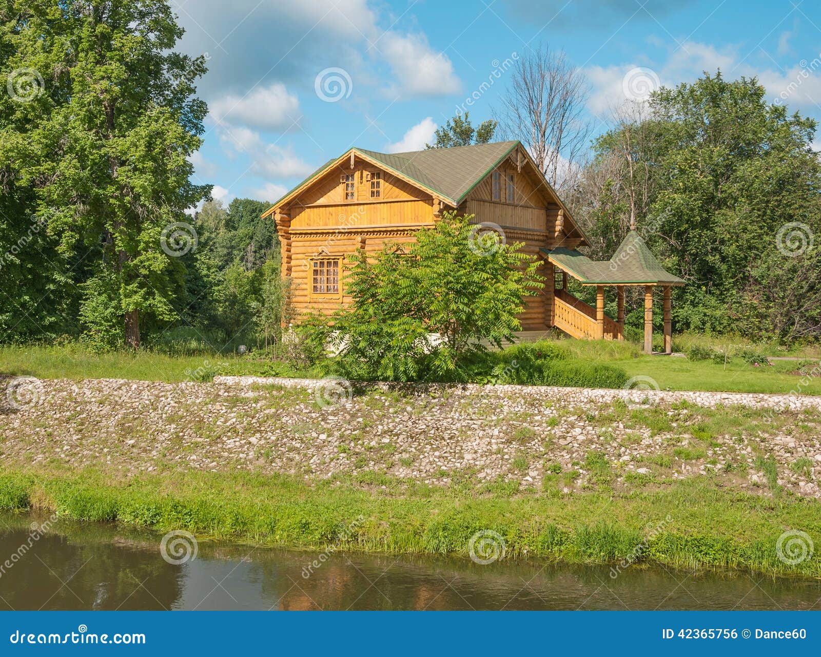 House on the river stock photo. Image of landscape, nature - 42365756