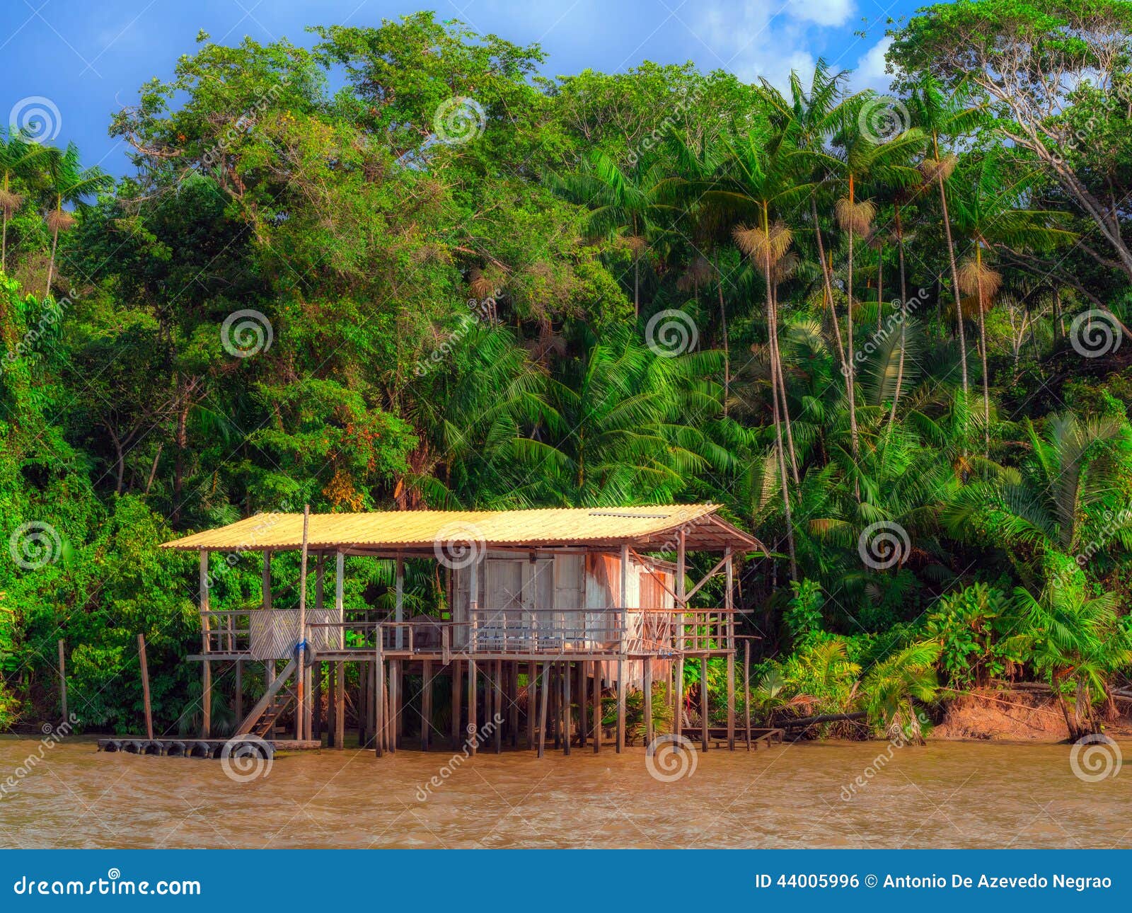 House in river stock photo. Image of home, life, exotic - 44005996