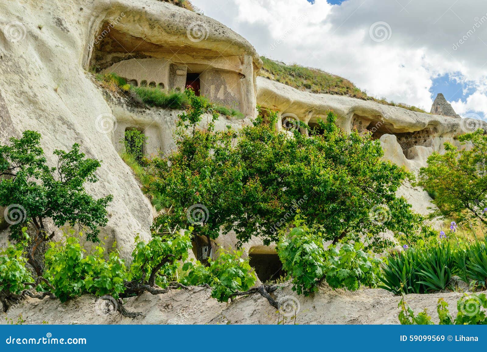 House in Rock Formations in Cappadocia Stock Image - Image of conical ...