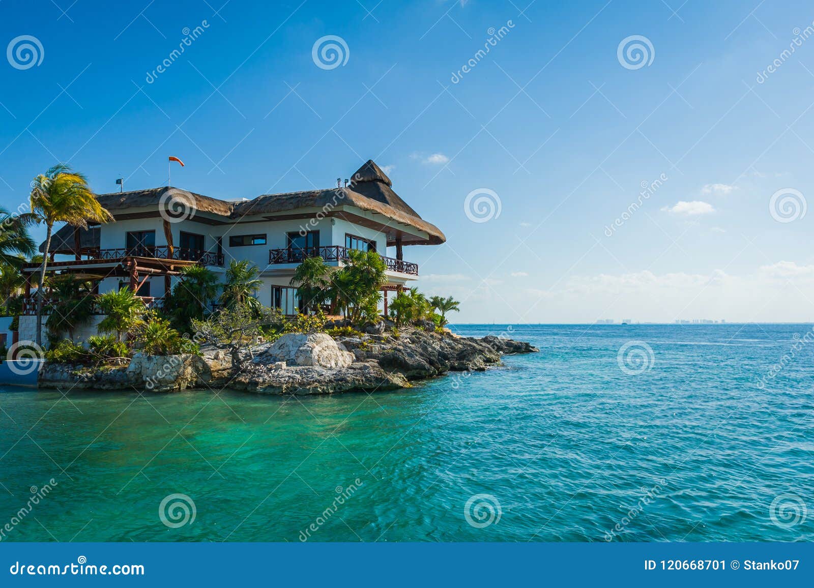 House on the Rocks by the Sea Stock Image - Image of apartments, coast ...