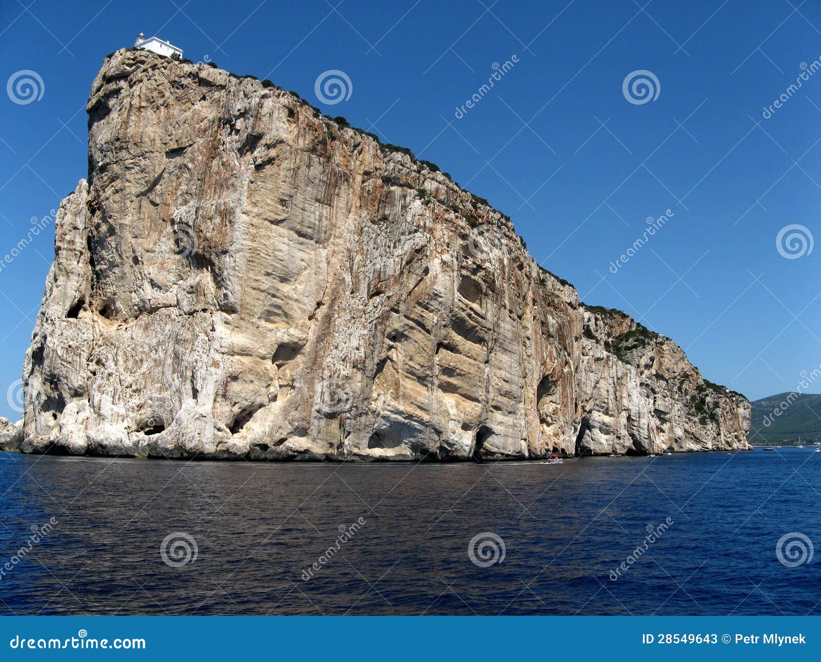House on rocky island stock image. Image of blue, isolated - 28549643
