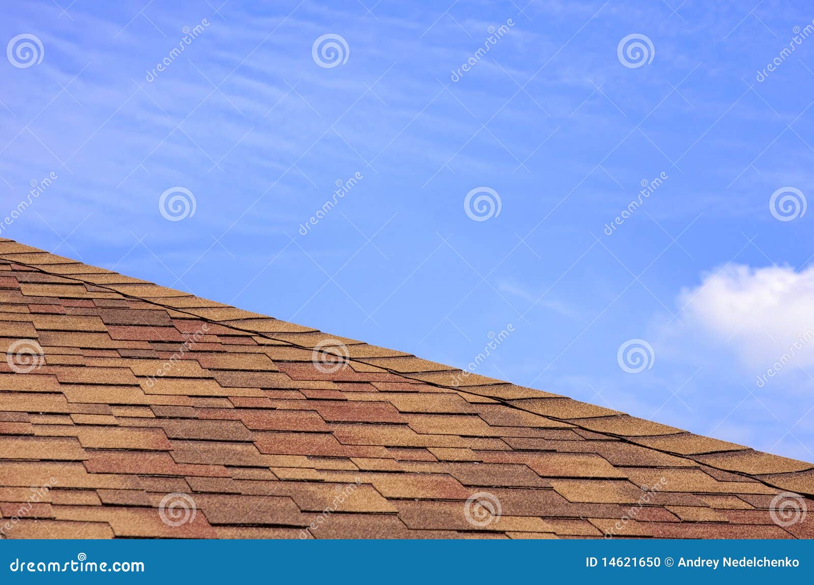 House Roof Covered with a Bitumen Tile Stock Photo - Image of roof ...