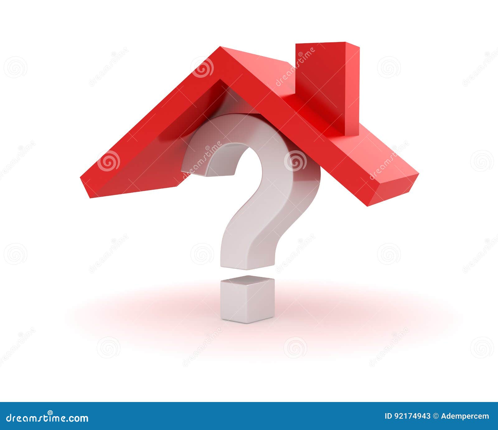 House Roof on Question Mark Stock Illustration - Illustration of ...