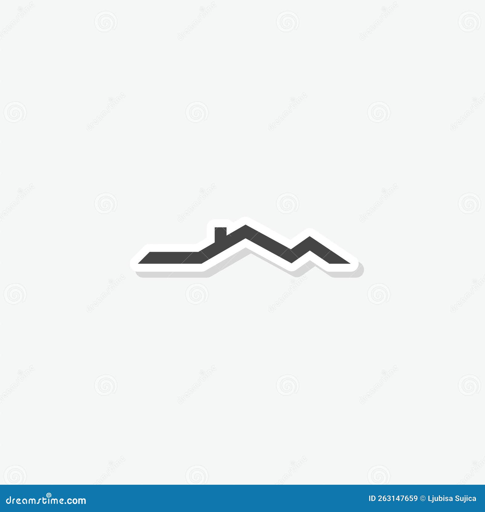 House Roof Sticker Icon Logo Stock Vector - Illustration of abstract ...