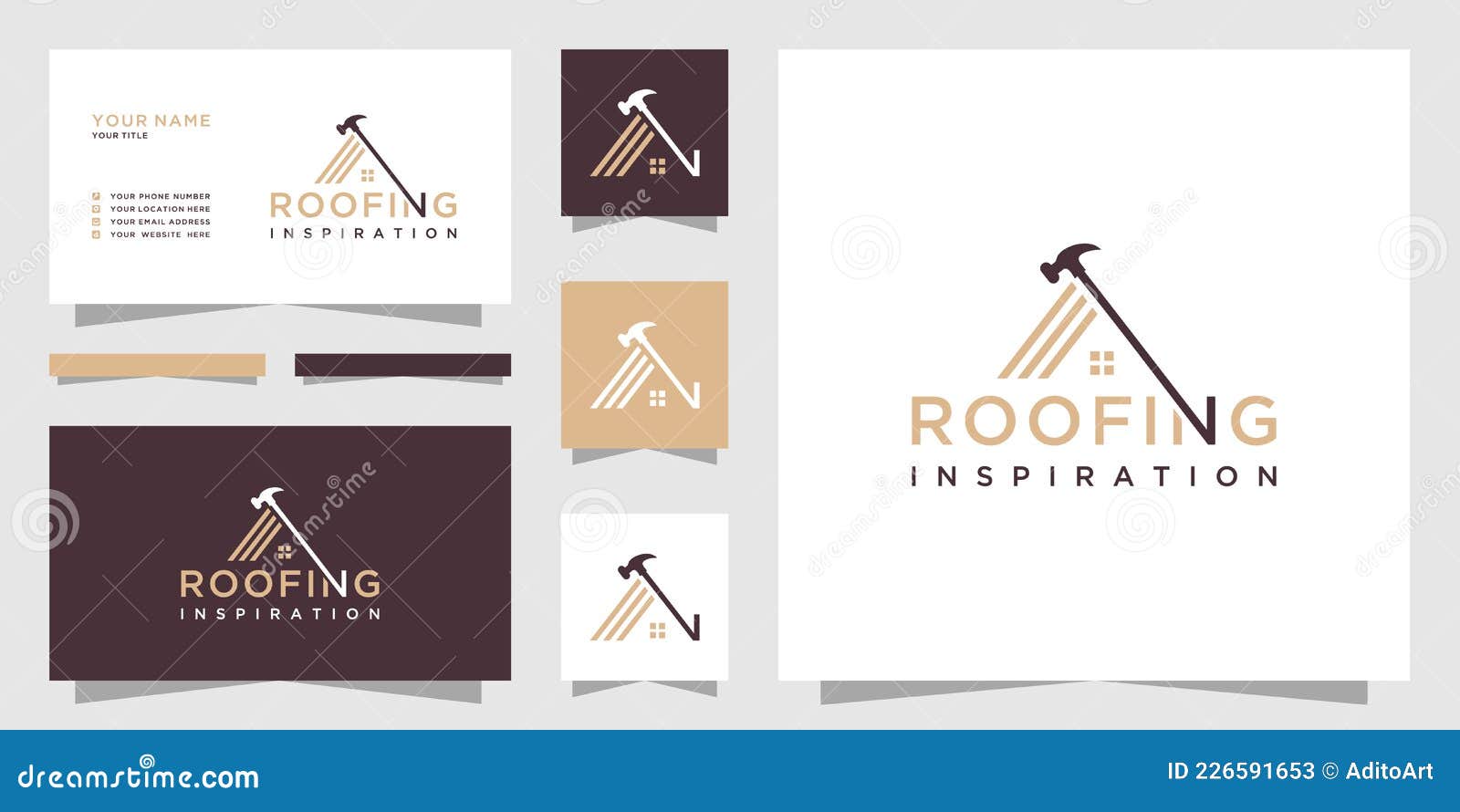 House roofing logo design stock vector. Illustration of font - 226591653