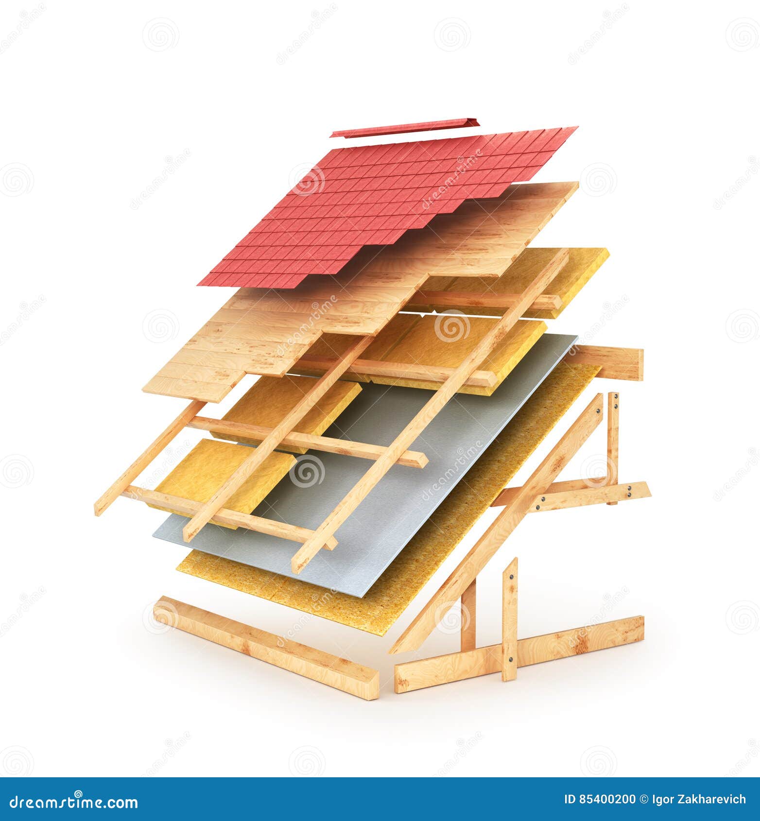 House Roofing Technical Details. Stock Illustration - Illustration of ...