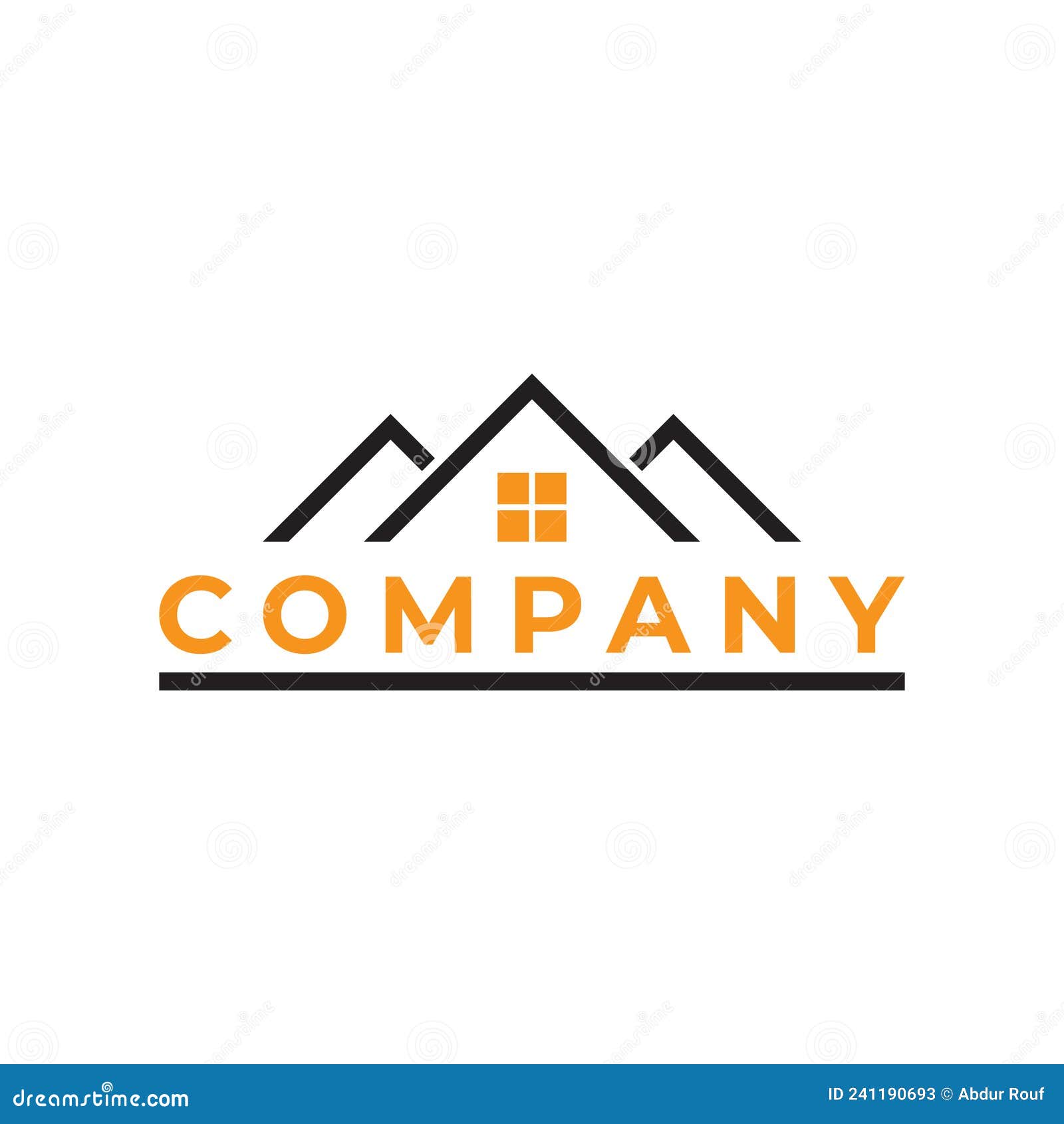 House roofing logo design stock vector. Illustration of element - 241190693