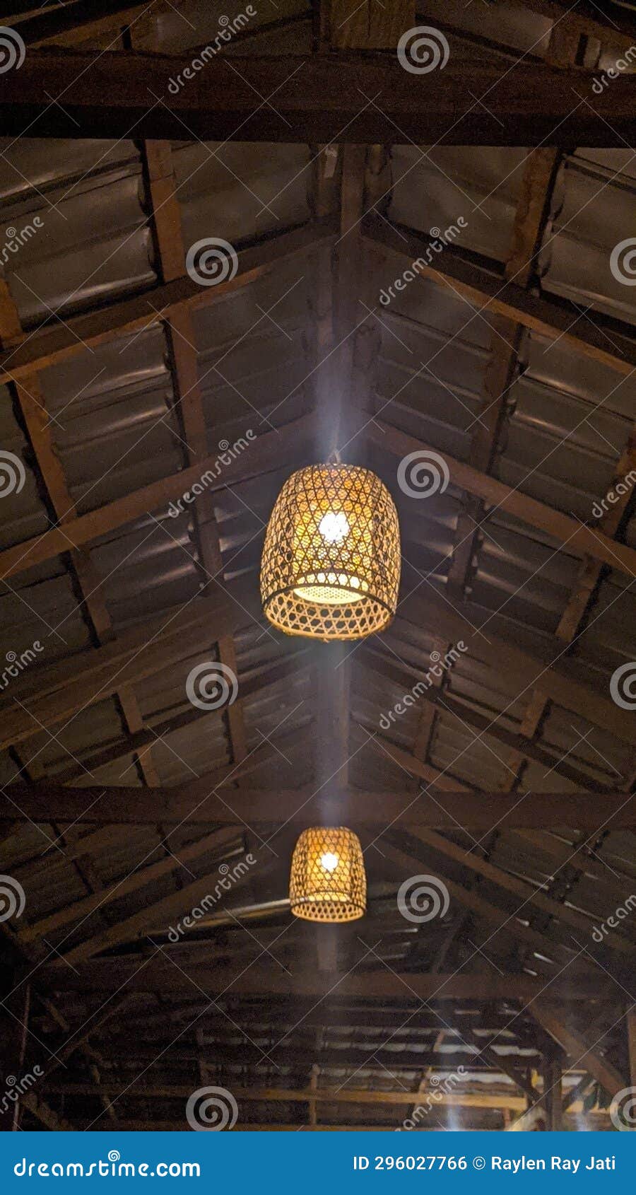 House Roofs and Handcrafted Lamp Cups Stock Photo - Image of symmetry ...