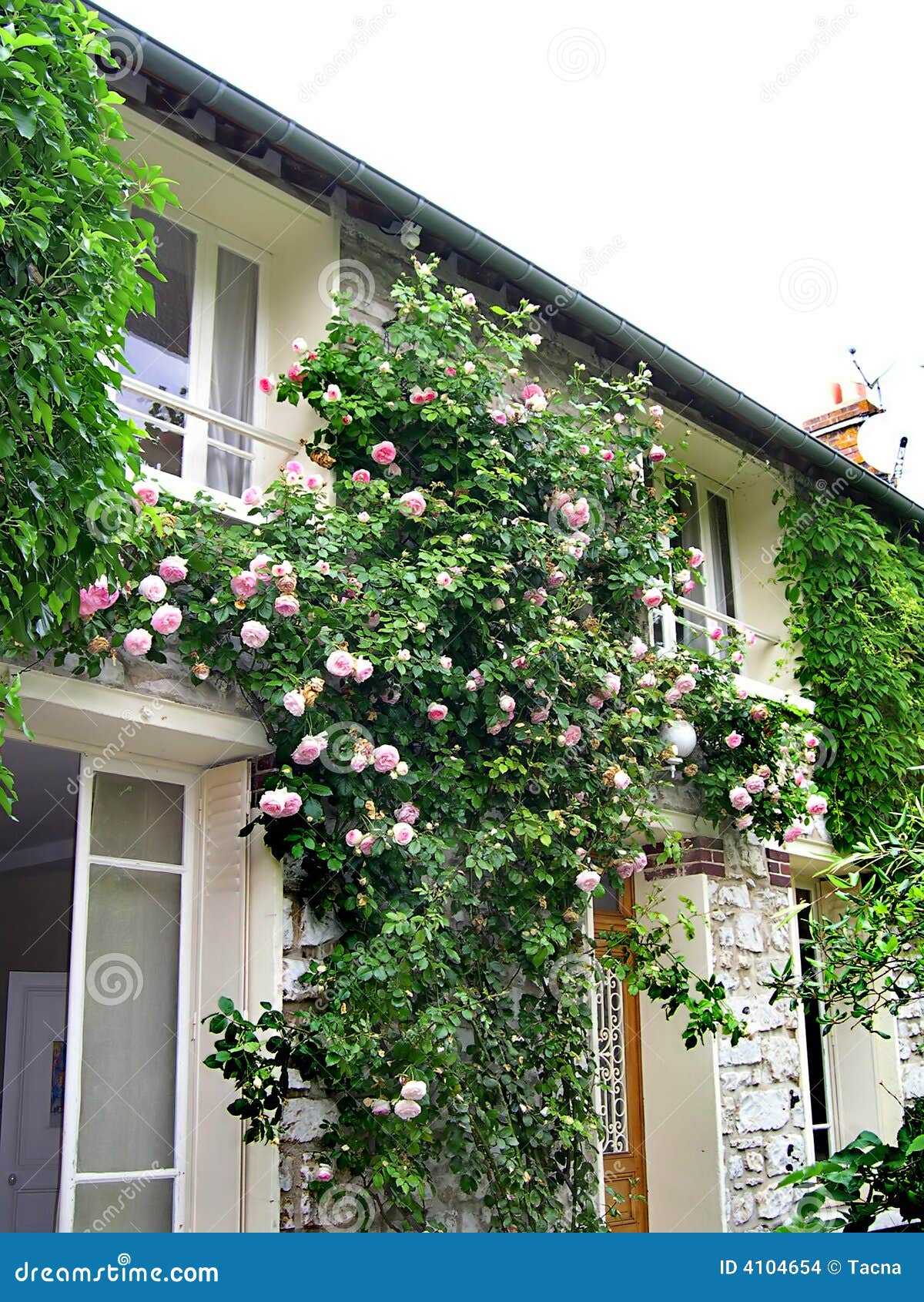 House with roses stock photo. Image of tourism, tradition - 4104654
