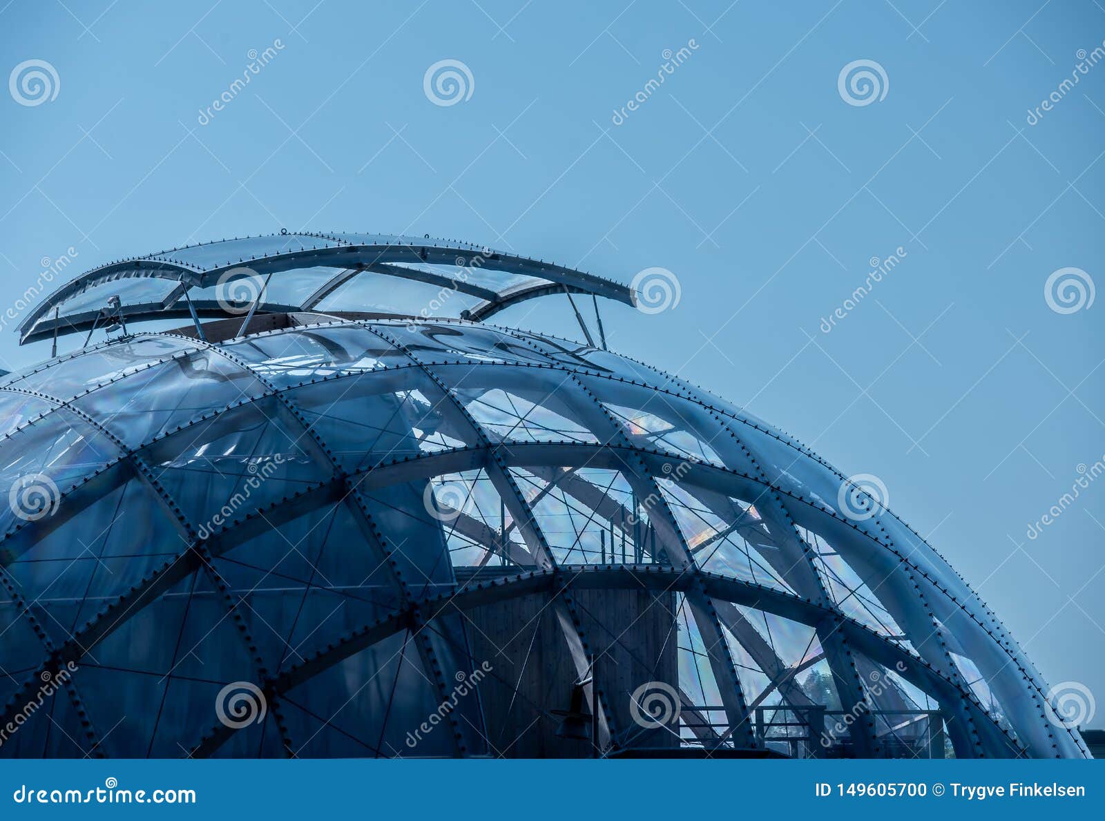 A House with a Round Glass Roof Stock Photo - Image of round, european ...