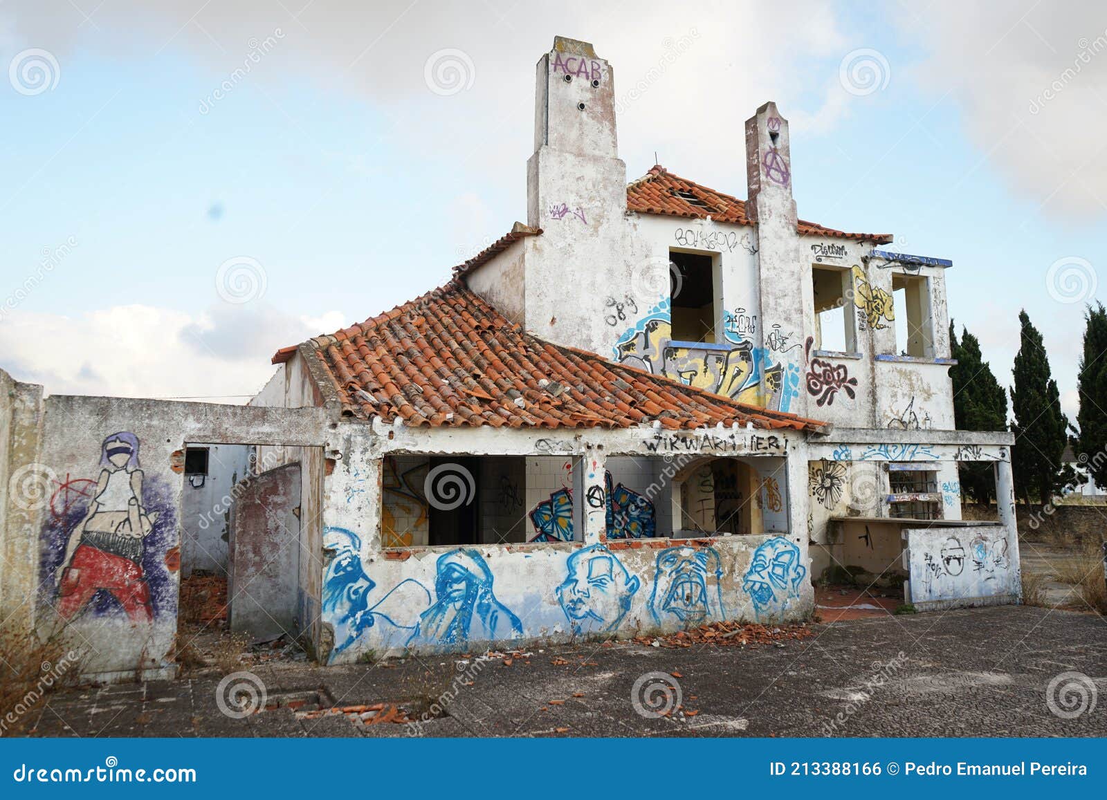 House in Ruins Near the Old Cod Drought in the Town of Alcochete ...
