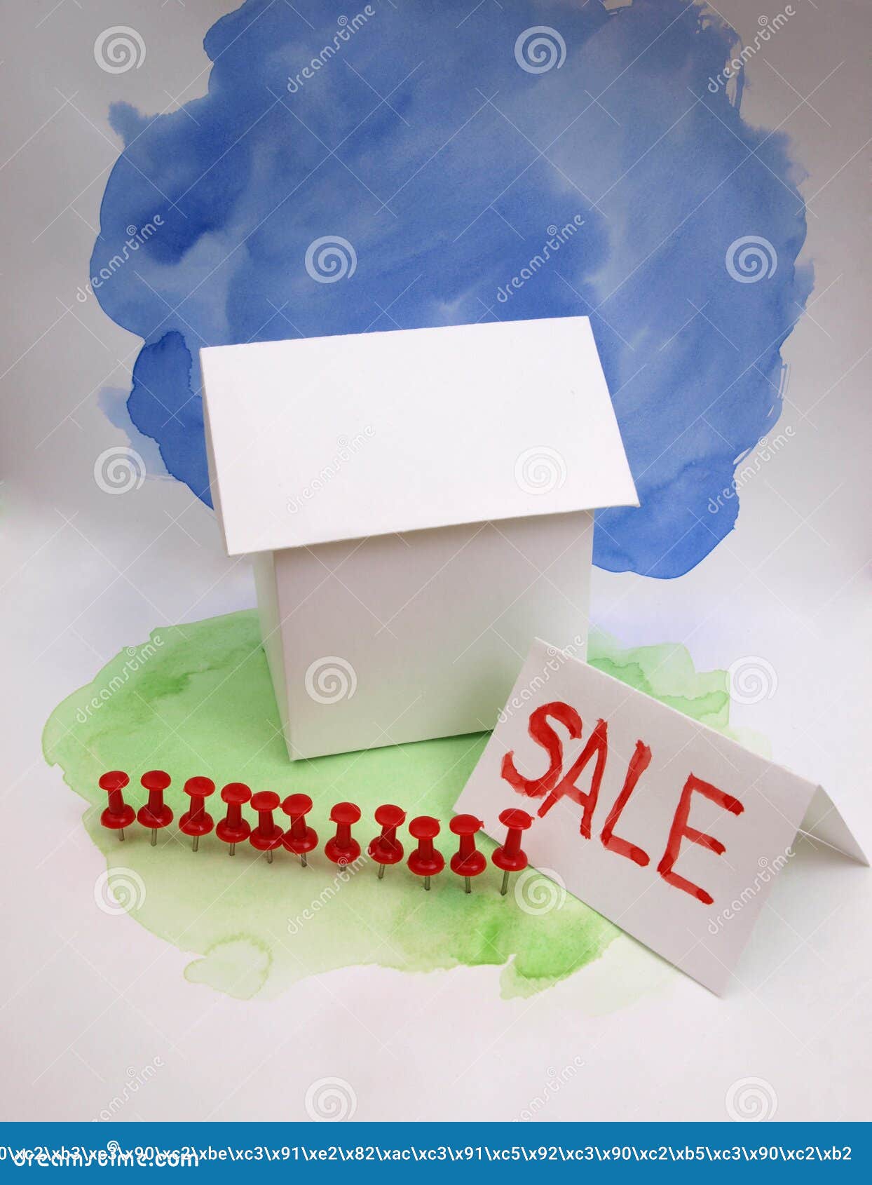 House for sale four stock photo. Image of object, residential - 104234540