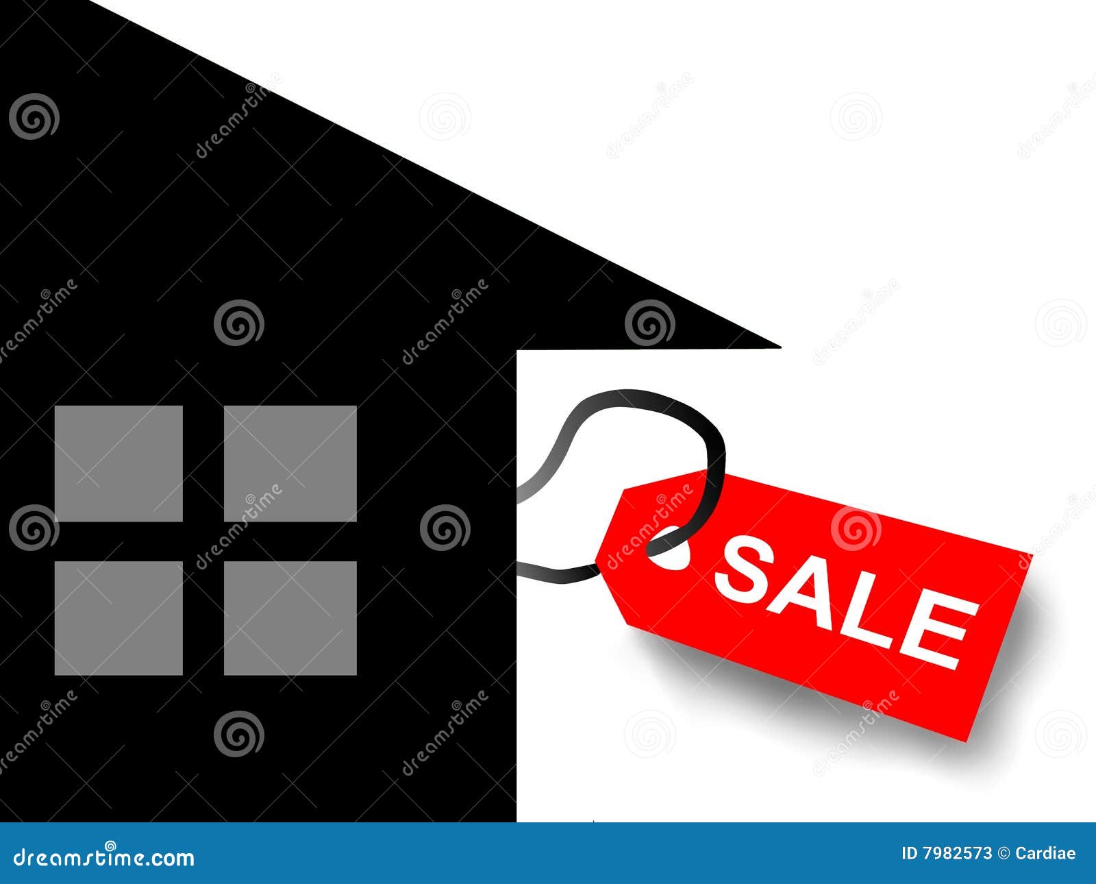 House for sale and tag stock illustration. Illustration of lend - 7982573
