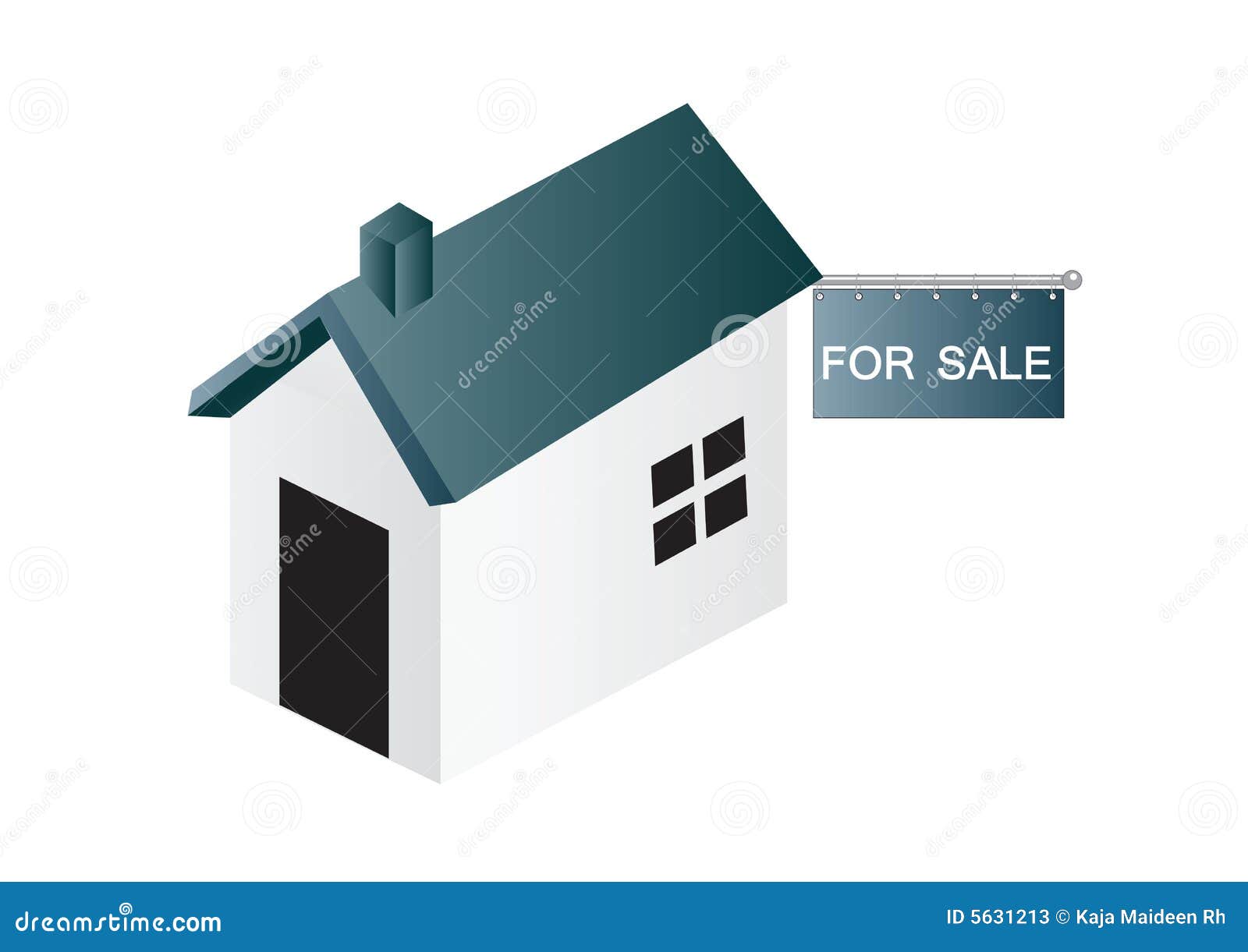 House for sale - vector stock vector. Illustration of ownership - 5631213